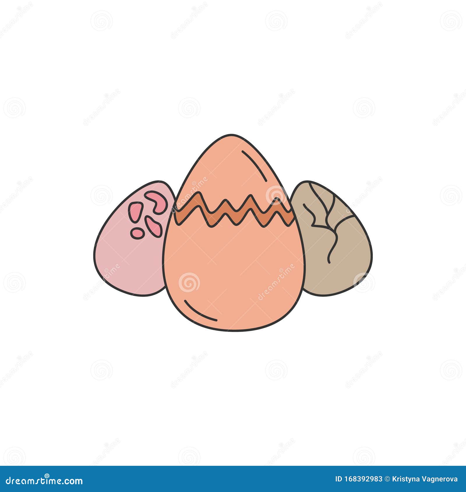 Dinosaur Eggs Vector Illustration Stock Vector - Illustration of ...
