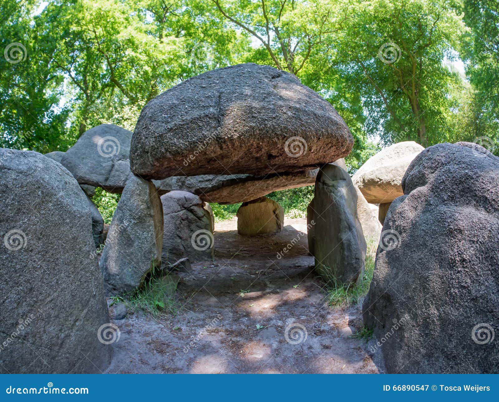Prehistoric Dolmen, Hunebed, In Borger, Drente Drenthe,The Netherlands ...