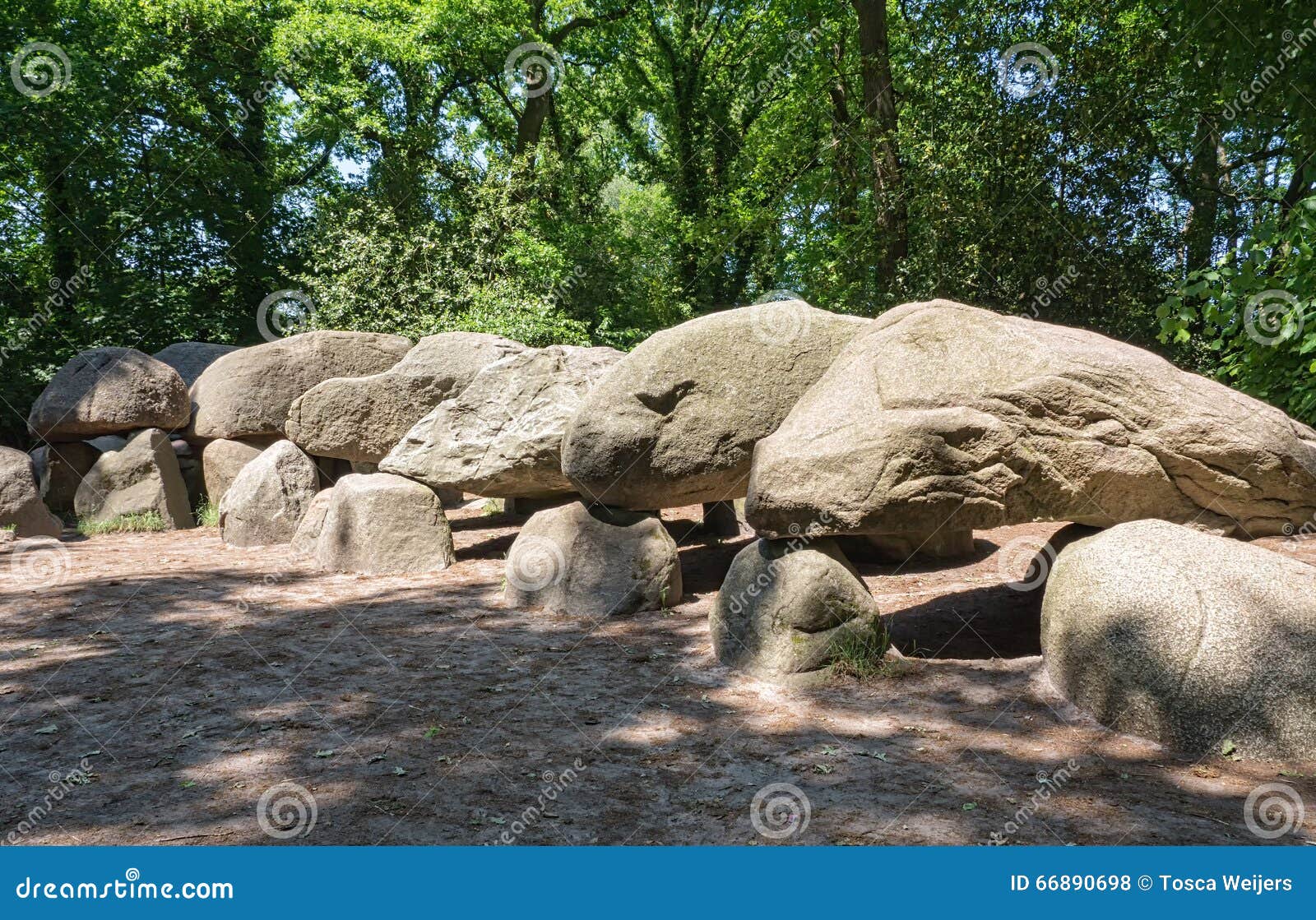 Prehistoric Dolmen, Hunebed, In Borger, Drente Drenthe,The Netherlands ...