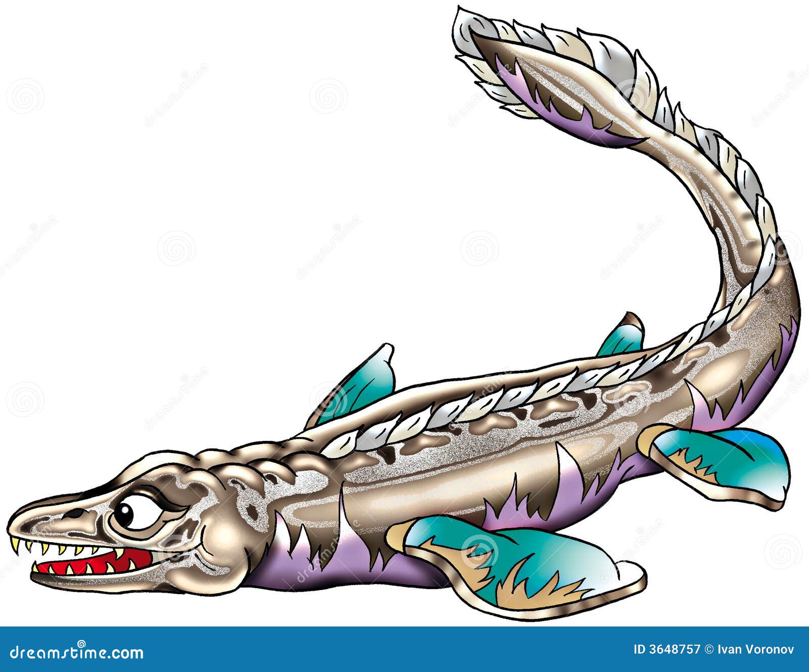 Prehistoric Fish, Biology Evolution Stage, Evolutionary Process Vector ...