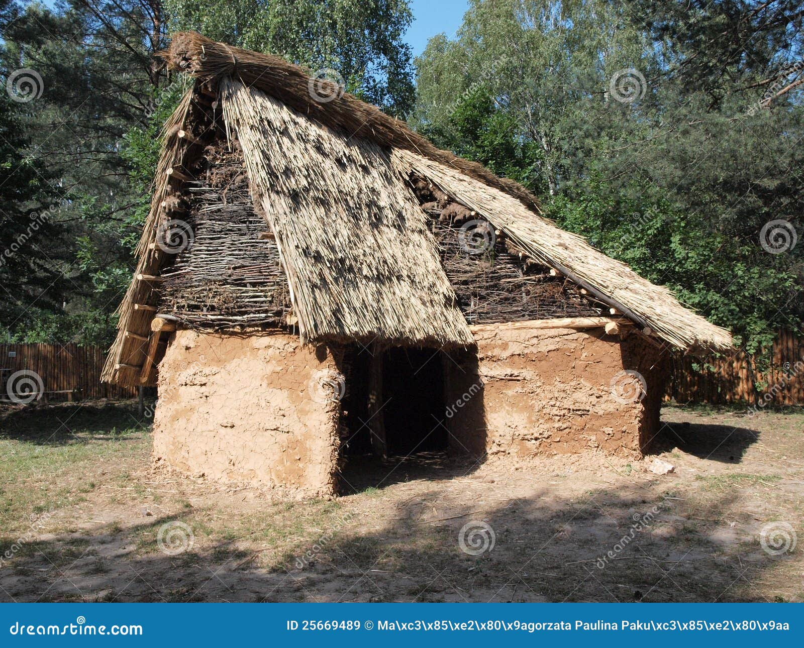 Prehistoric Hut, Krzemionki, Poland Stock Image - Image of archeology ...