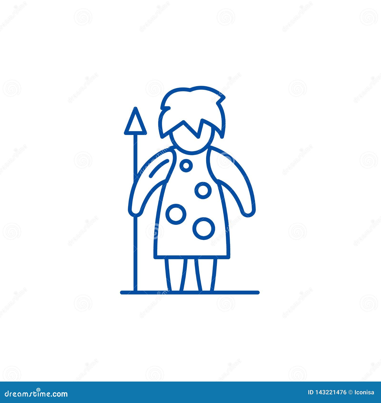 Prehistoric Man Line Icon Concept. Prehistoric Man Flat Vector Symbol ... Prehistoric Man Line Icon Concept. Prehistoric Man Flat Vector Symbol ...