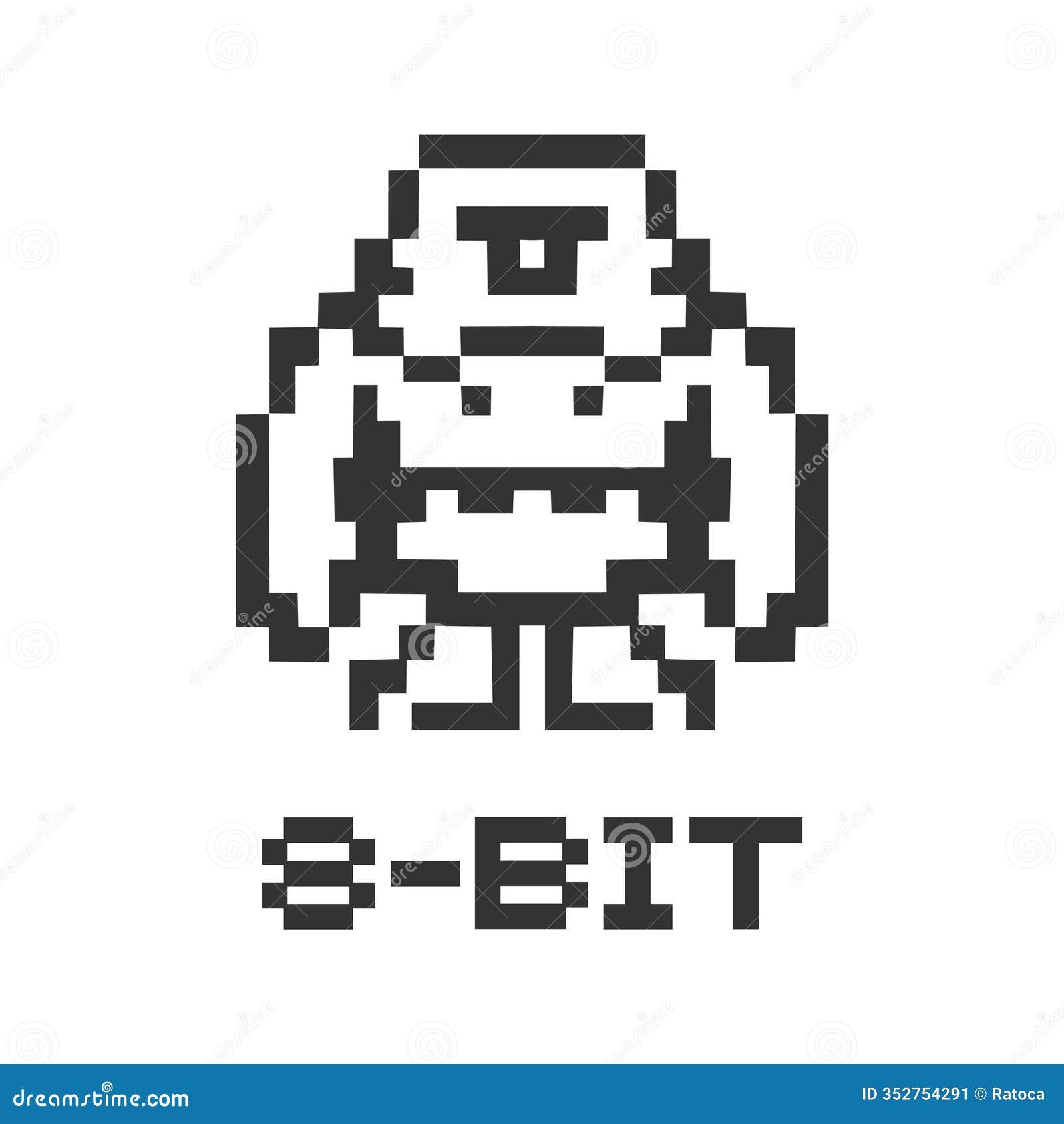 Prehistoric man pixel man stock vector. Illustration of vector - 352754291