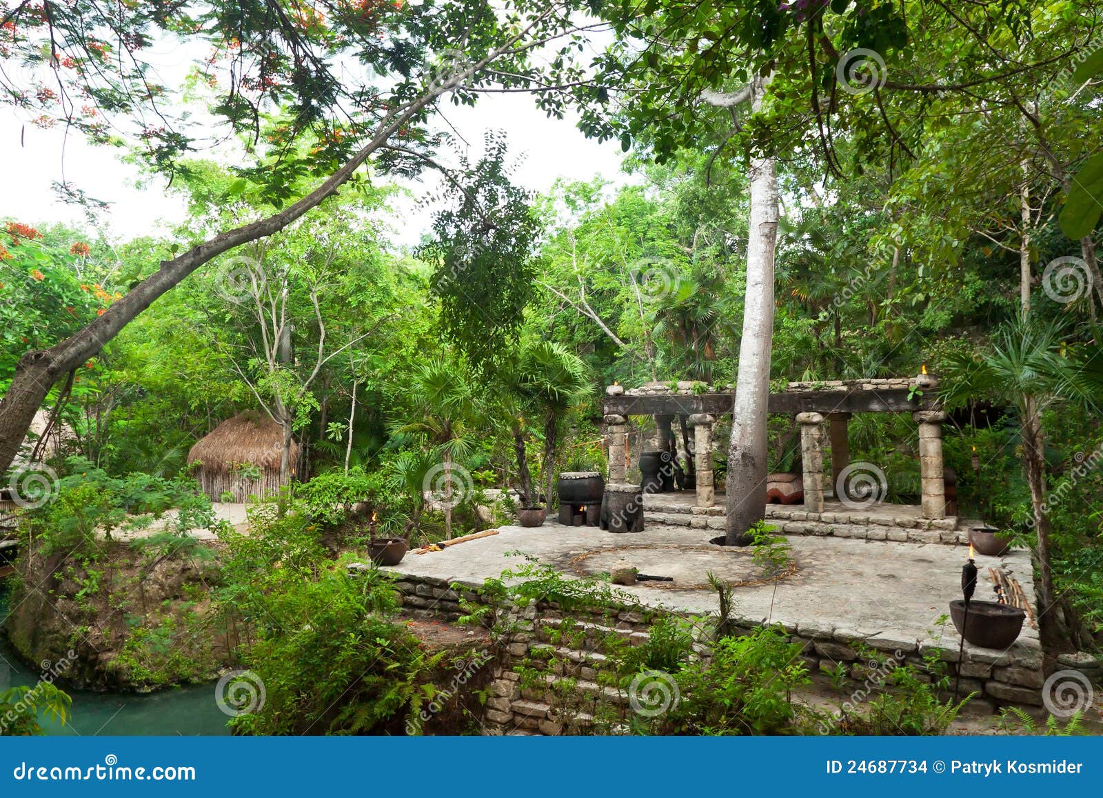 Prehistoric Mayan Altar in the Jungle Stock Photo - Image of maya ...