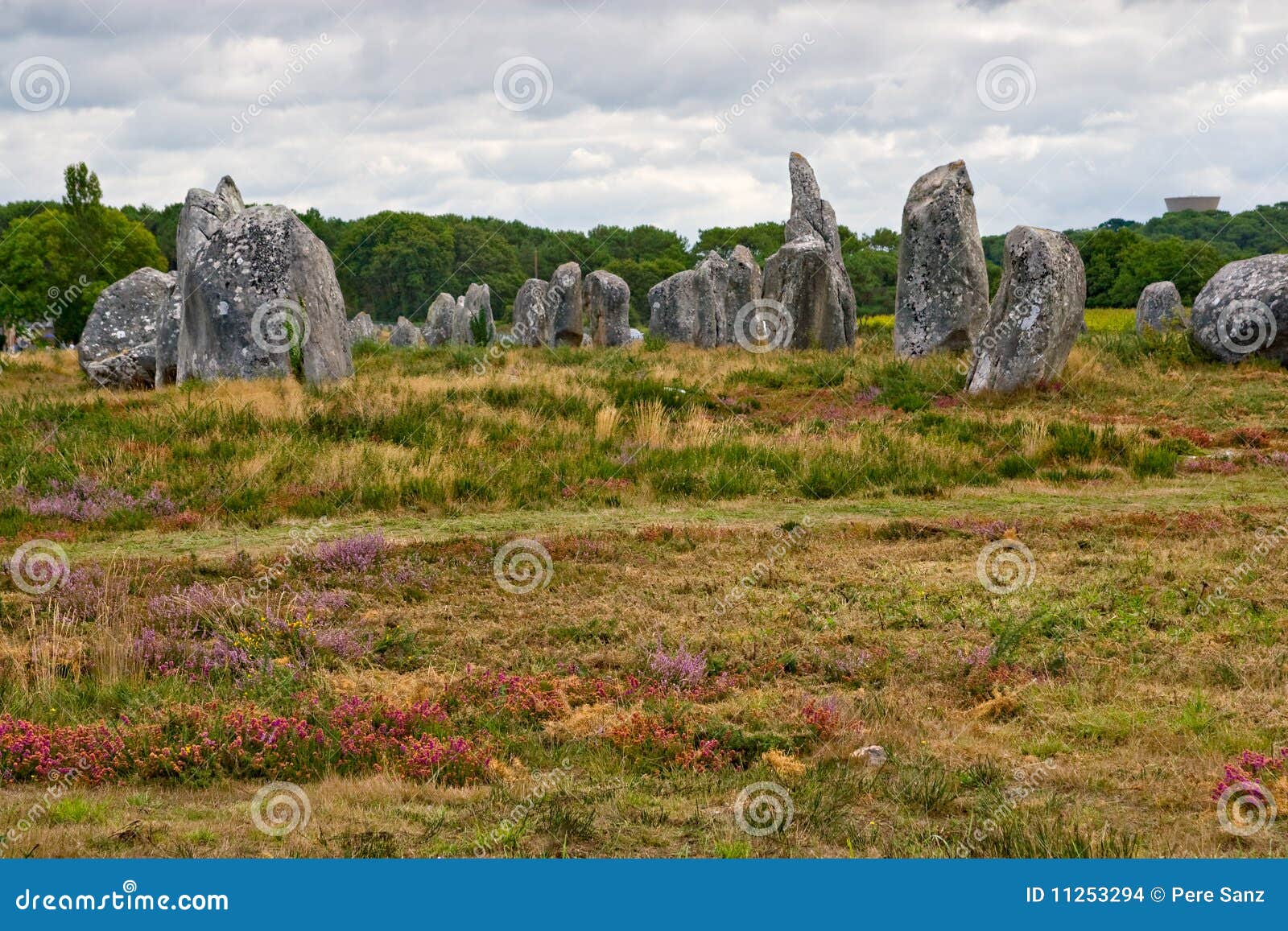 Prehistoric Megalithic Menhirs Alignment in Carnac Stock Photo - Image ...