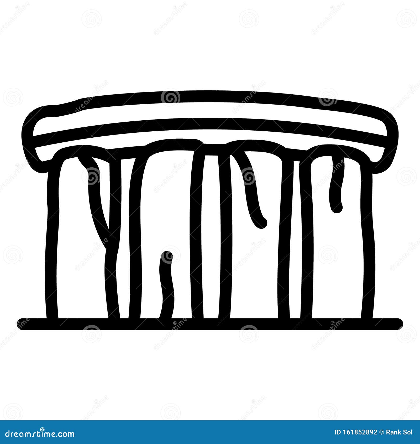 Prehistoric Monument, Standing Stones Isolated Vector Icon Which Can Be ...