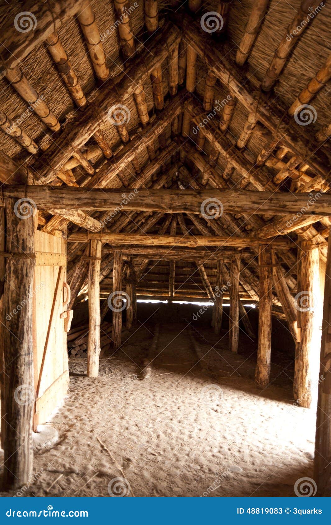 Prehistoric Reconstruction of a Stone Age House Stock Image - Image of ...
