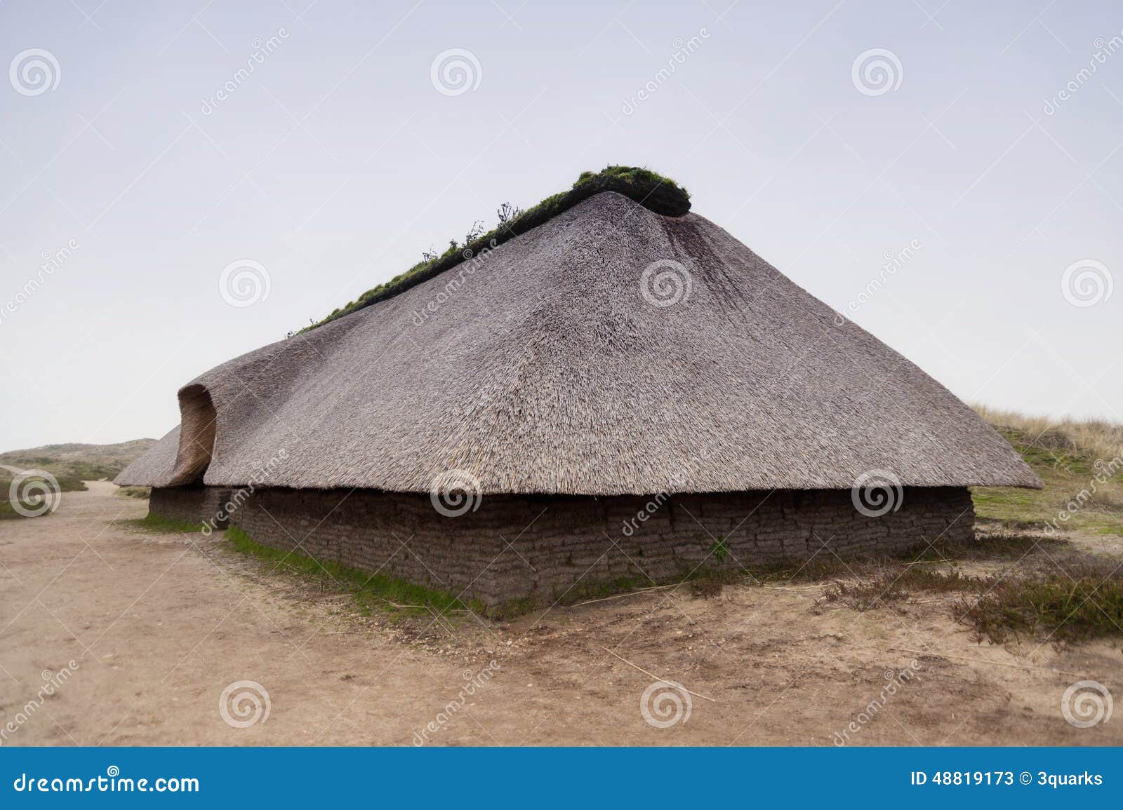 Prehistoric Reconstruction of a Stone Age House Stock Image - Image of ...
