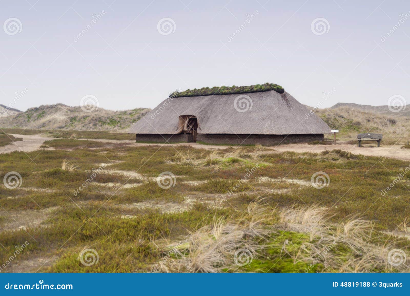 Prehistoric Reconstruction of a Stone Age House Stock Photo - Image of ...