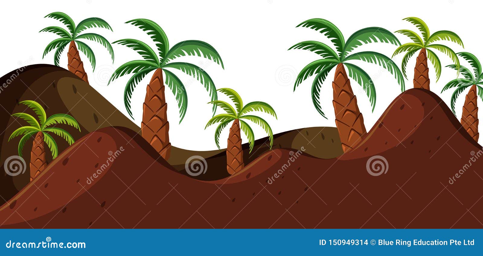 A Prehistoric Scene Background Vector Illustration | CartoonDealer.com ...