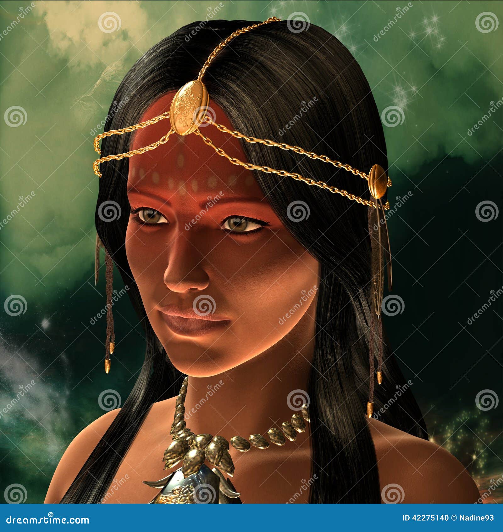 Prehistoric Warrior Princess Stock Illustration - Illustration of ...