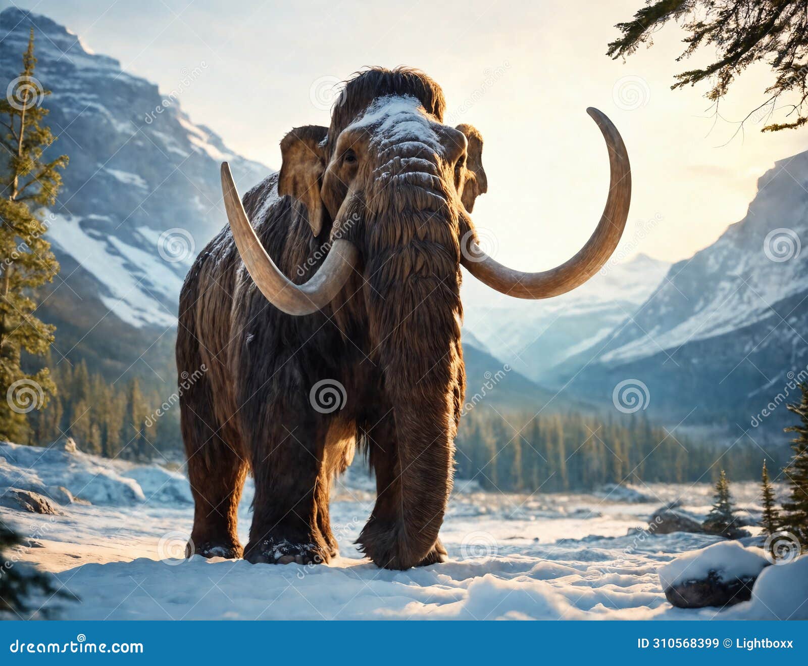 Prehistoric Wolly Mammoth, an Ancient Giant of the Ice Age Stock ...