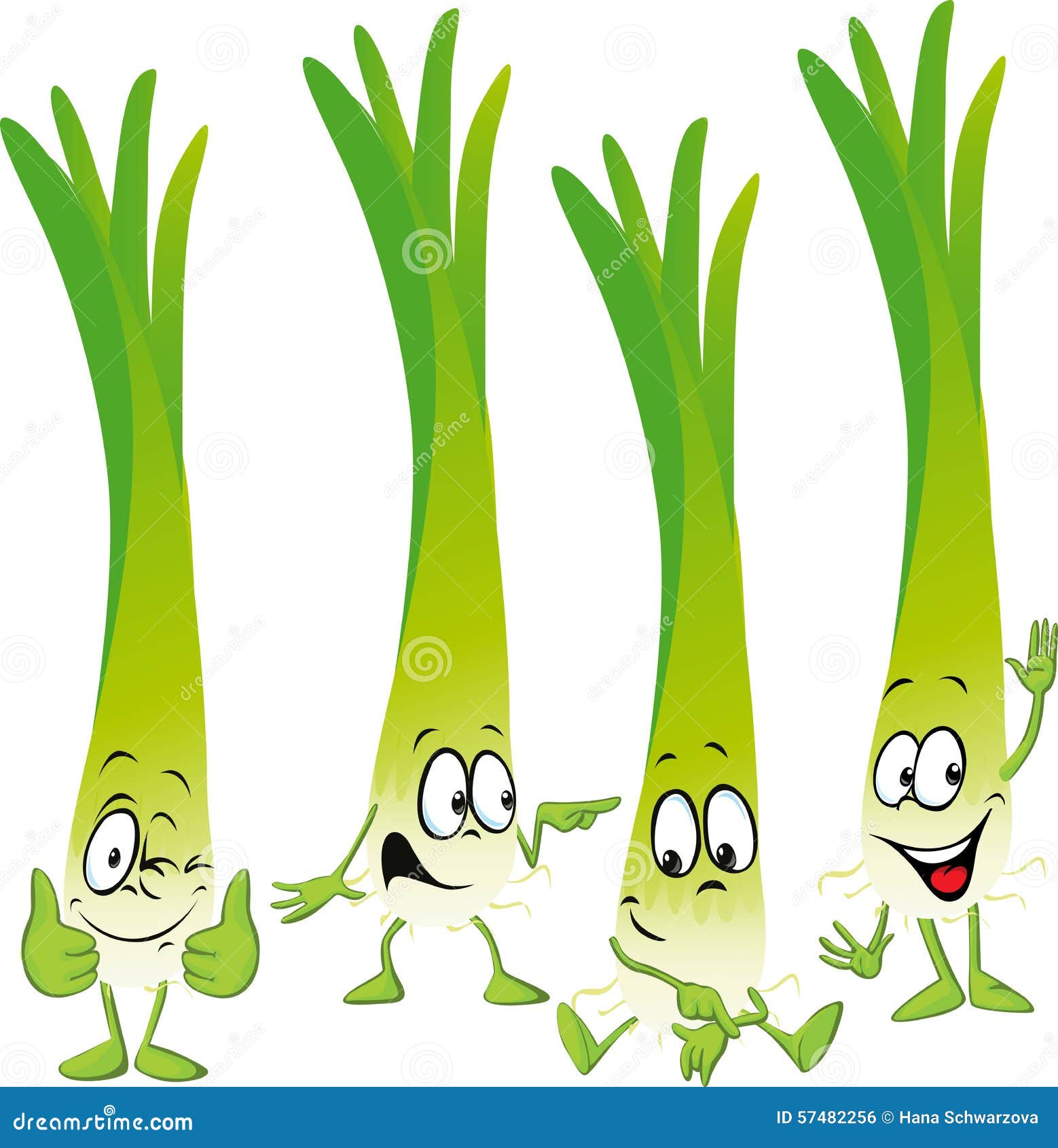 Prei of Groen Ui Grappig Vectorbeeldverhaal Vector Illustratie ...