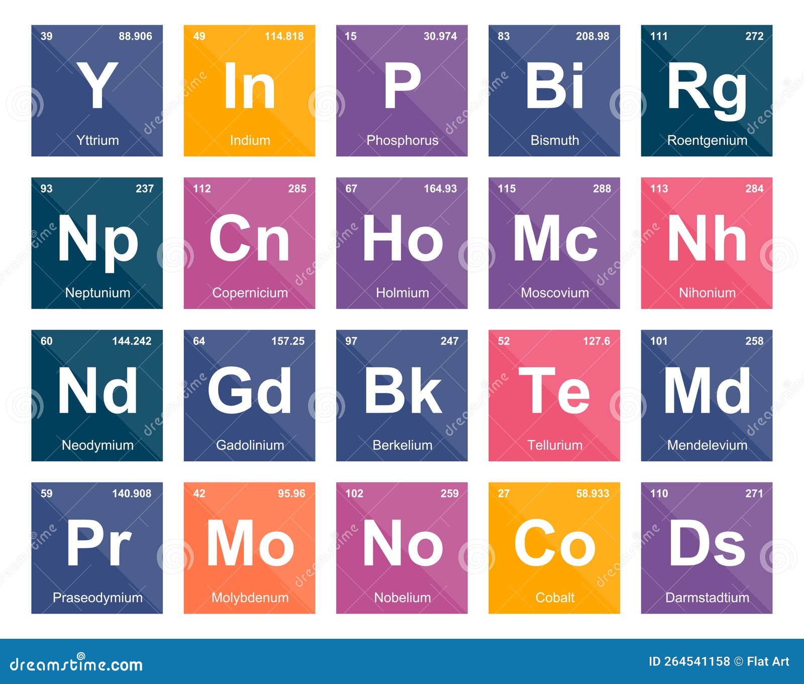 20 Preiodic Table of the Elements Icon Pack Design Stock Vector ...