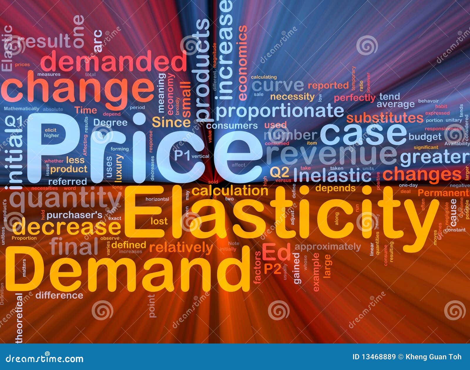 Preiselastizität-Hintergrundkonzeptglühen Stock Abbildung - Illustration von wolke, auslegung ...