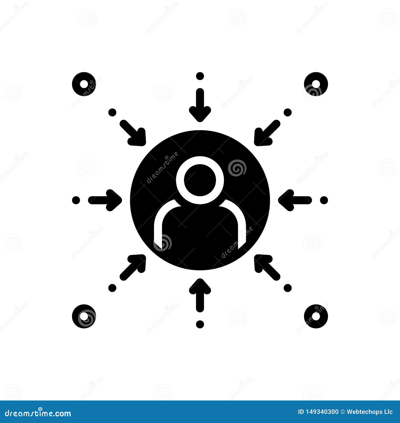 Black Solid Icon for Prejudice, Bias and Favoritism Stock Vector ...