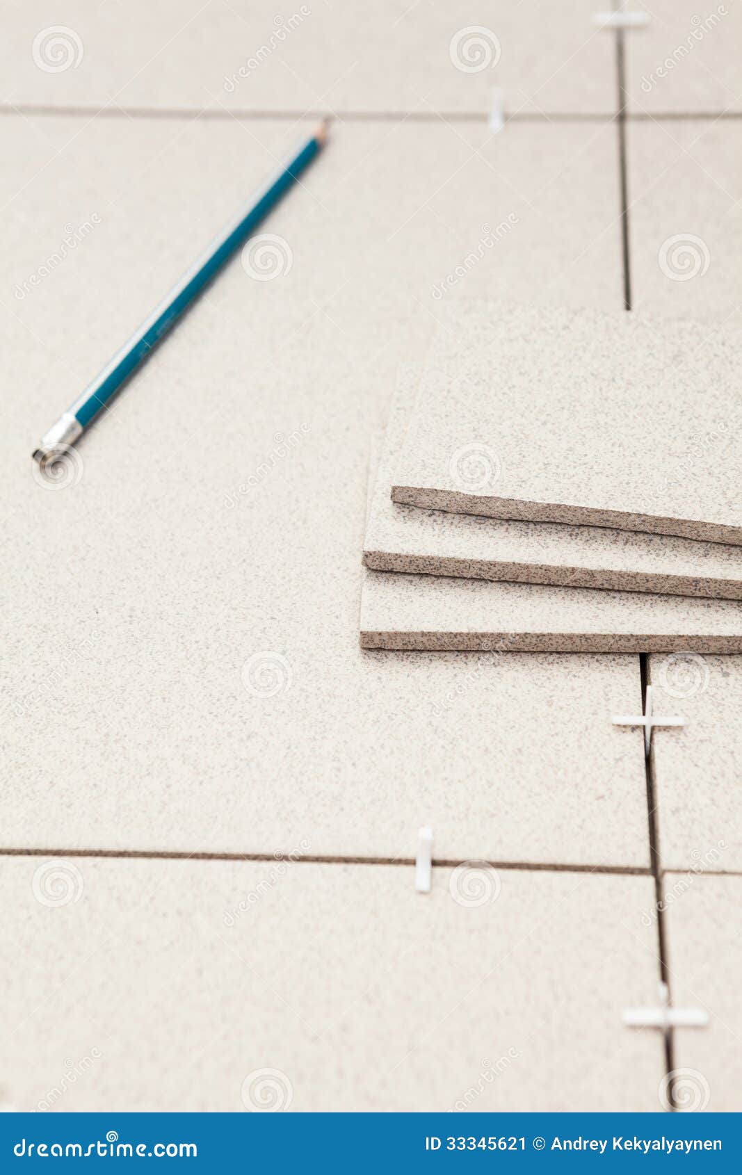 Preliminary Floor Marking For Tiles Royalty-Free Stock Image ...