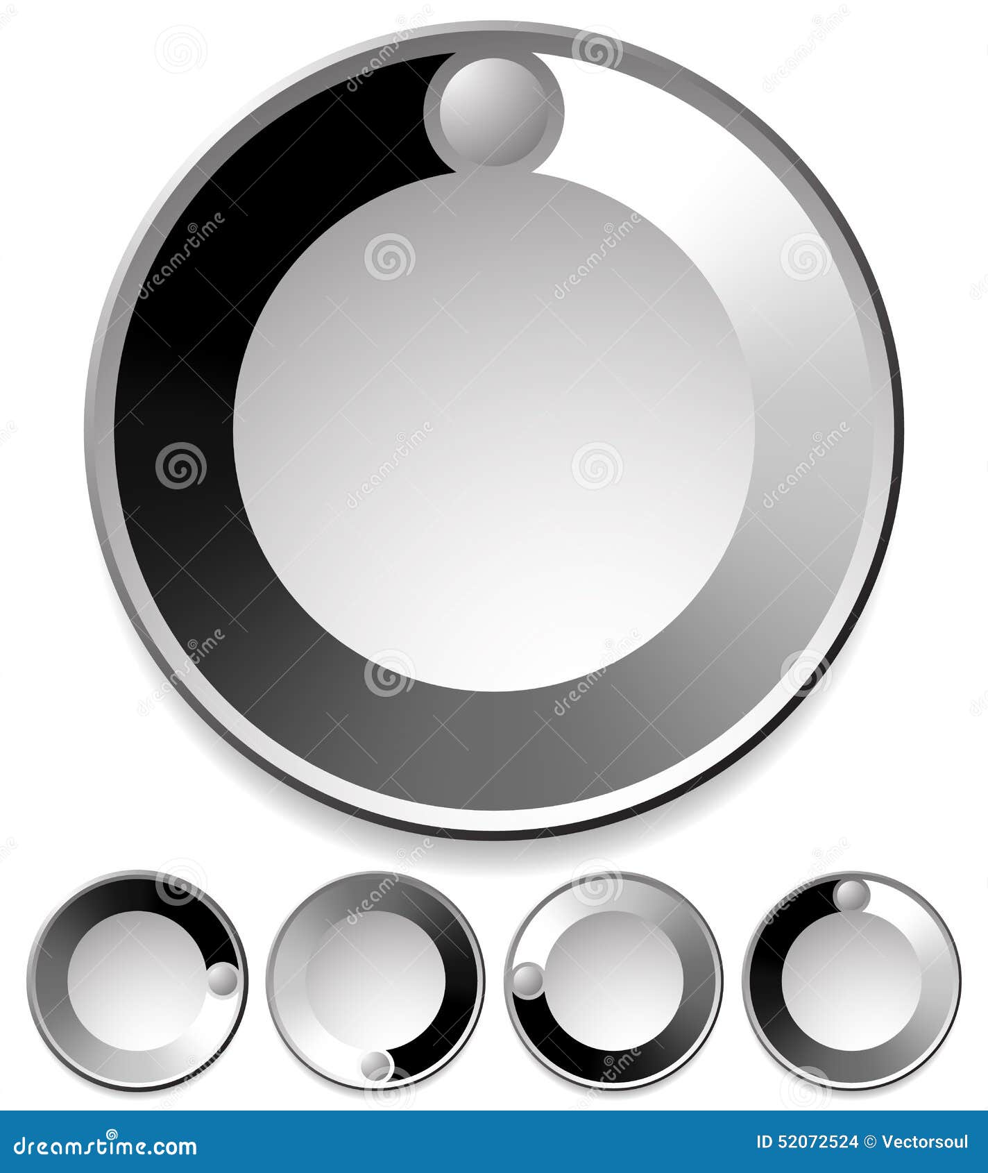 Preloader, Buffer Shape Symbol. Fading Circle. Min To Max Visual Meter ...
