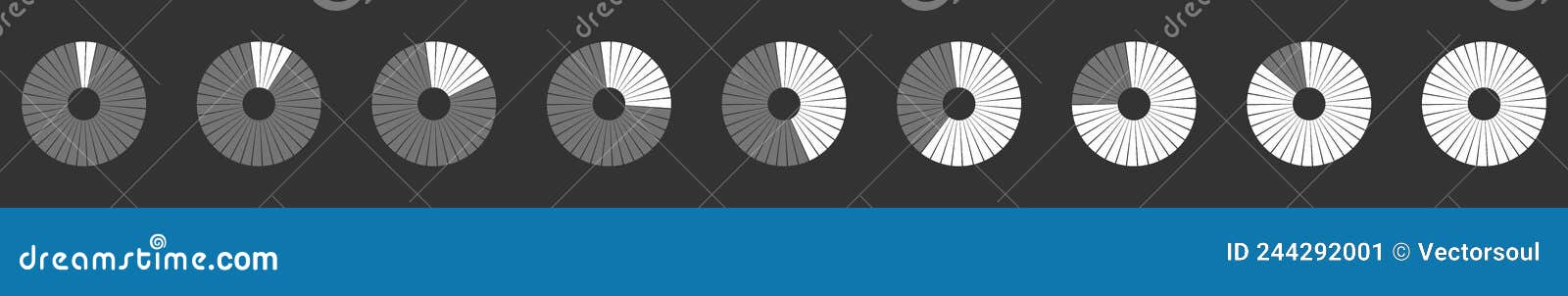 Preloader, Circular Loading Bar. Pie Chart, Pie Graph Stock Vector ...