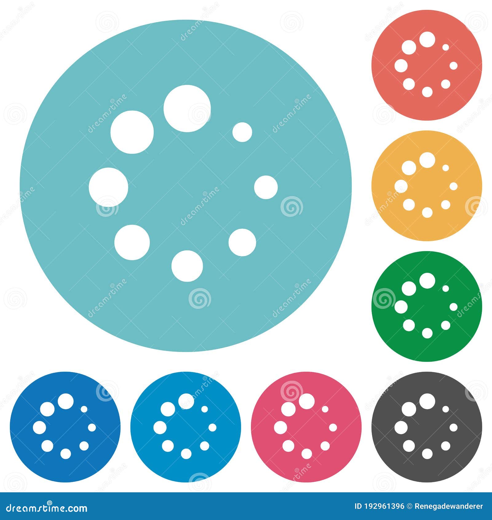 Preloader Symbol Flat Round Icons Stock Vector - Illustration of ...