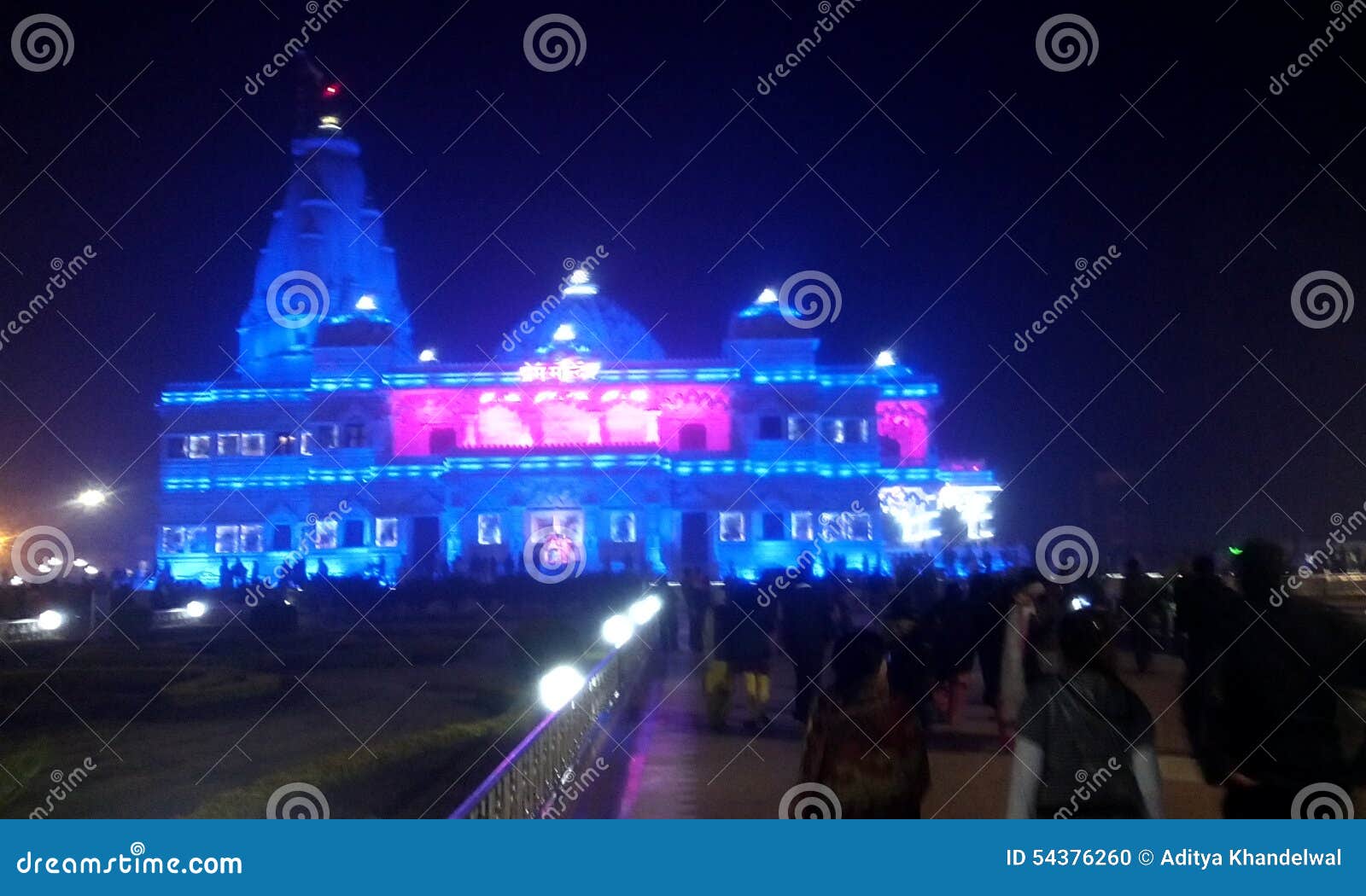 Prem Mandir editorial image. Image of beautiful, vrindavan - 54376260