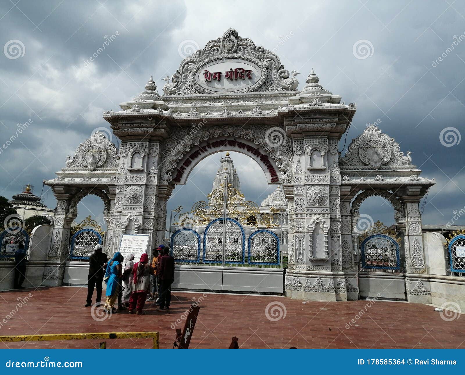 Prem Mandir Temple in Mathura India Editorial Stock Image - Image of ...