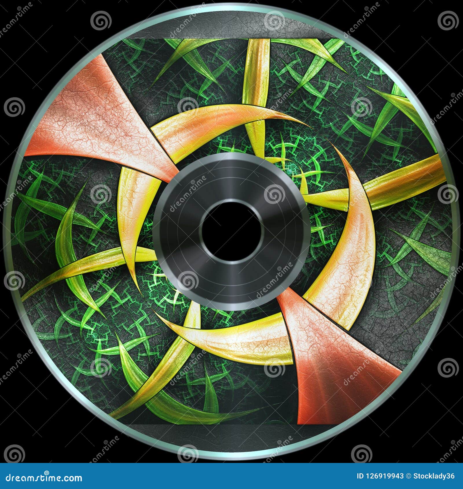 Premade Digital Media Disc Render Stock Illustration - Illustration of ...