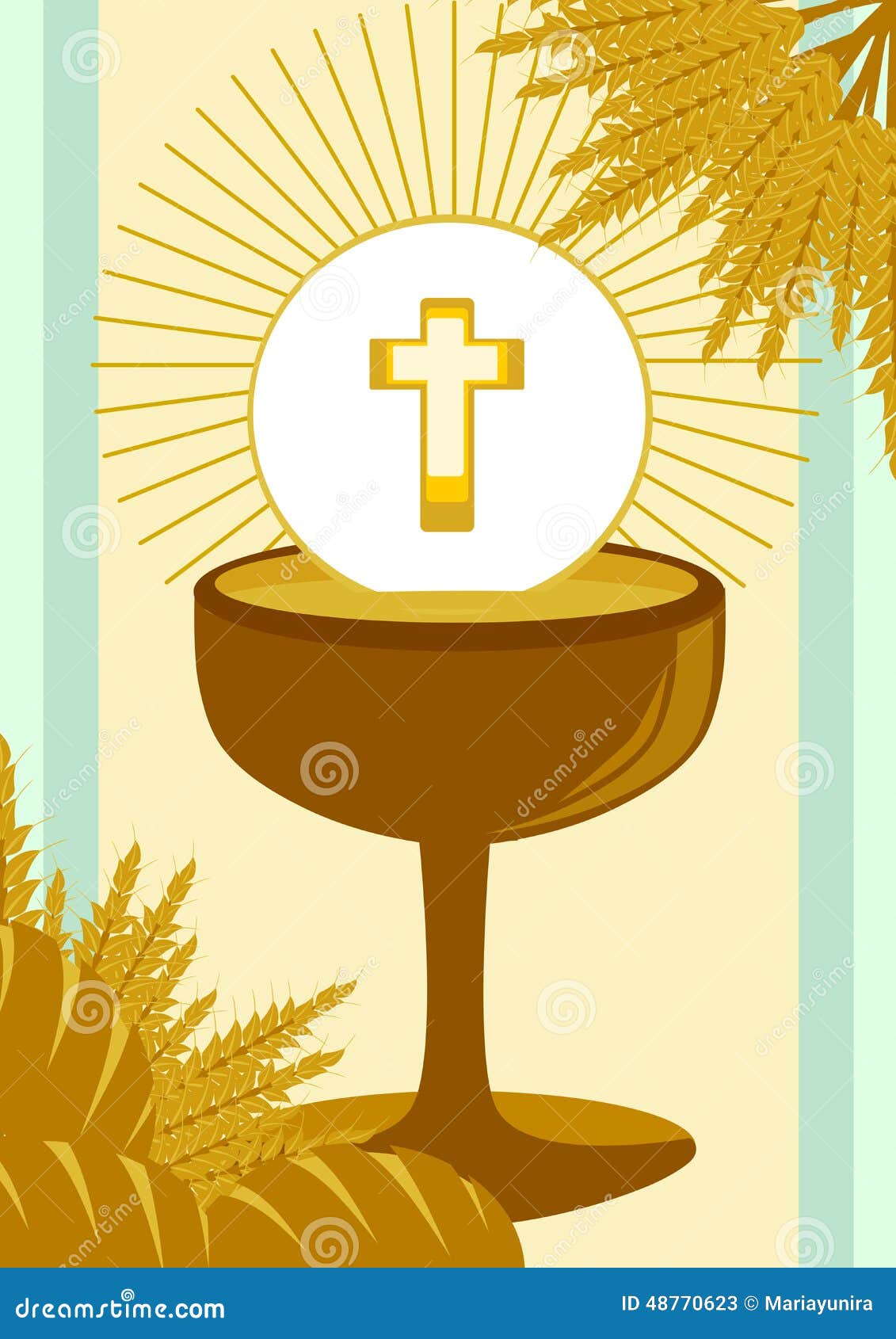 Première communion sainte illustration de vecteur. Illustration du ...