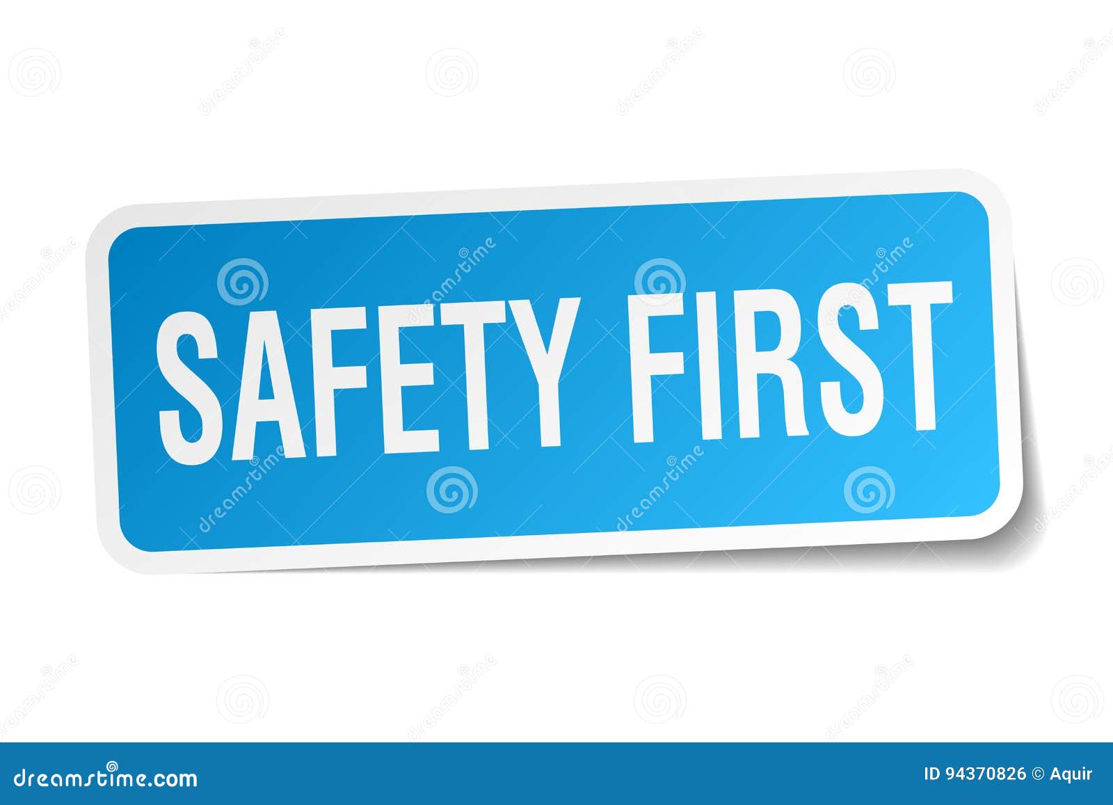 Safety First Square Sticker Stock Illustrations, Vecteurs, & Clipart ...