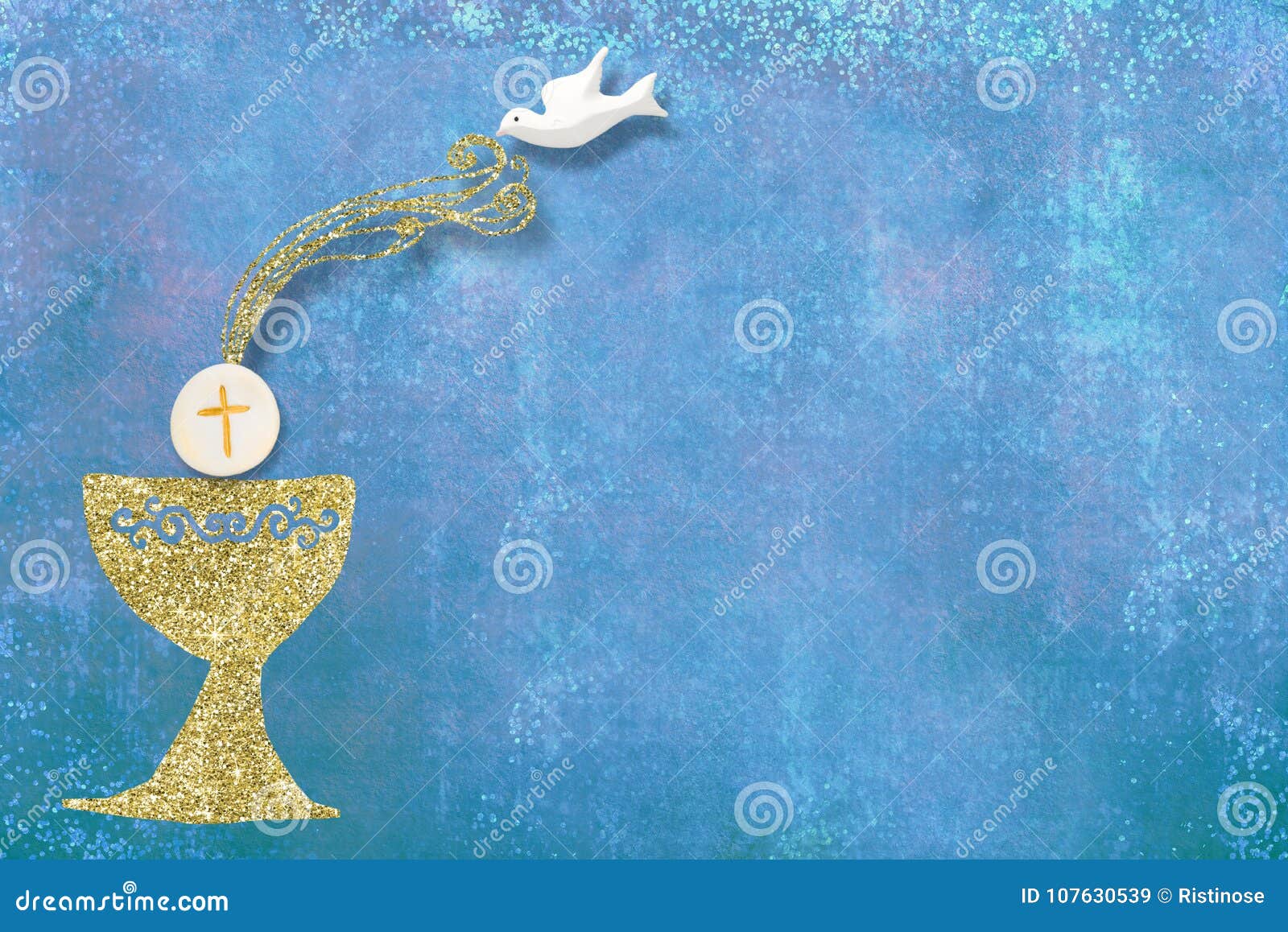 Premier Fond D'invitation De Sainte Communion Image stock - Image of ...