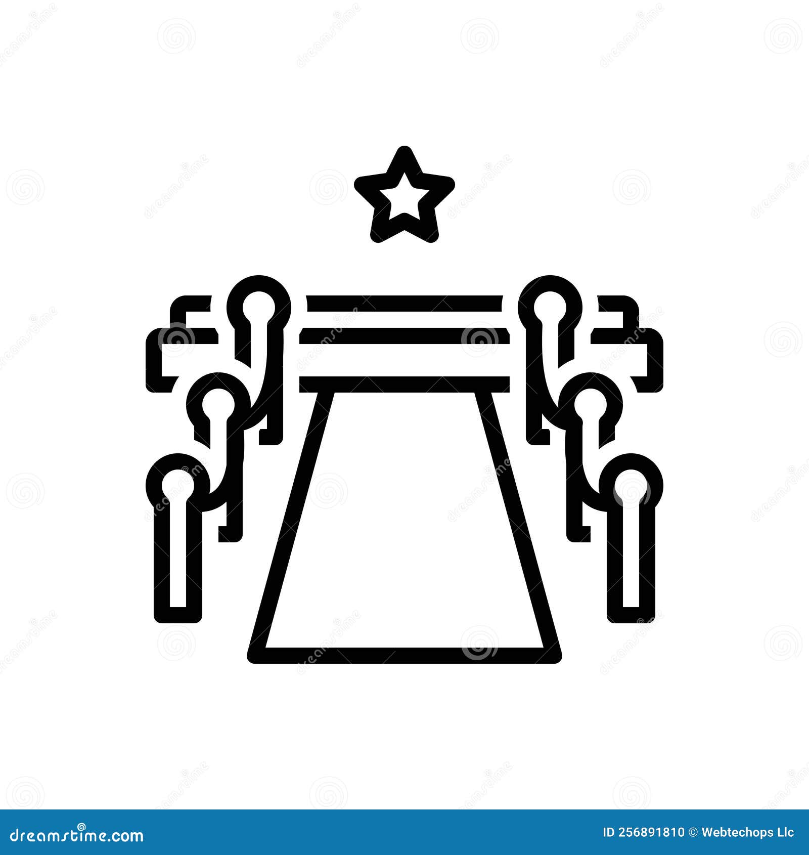 Black Line Icon for Premier, Stage and Platform Stock Vector ...