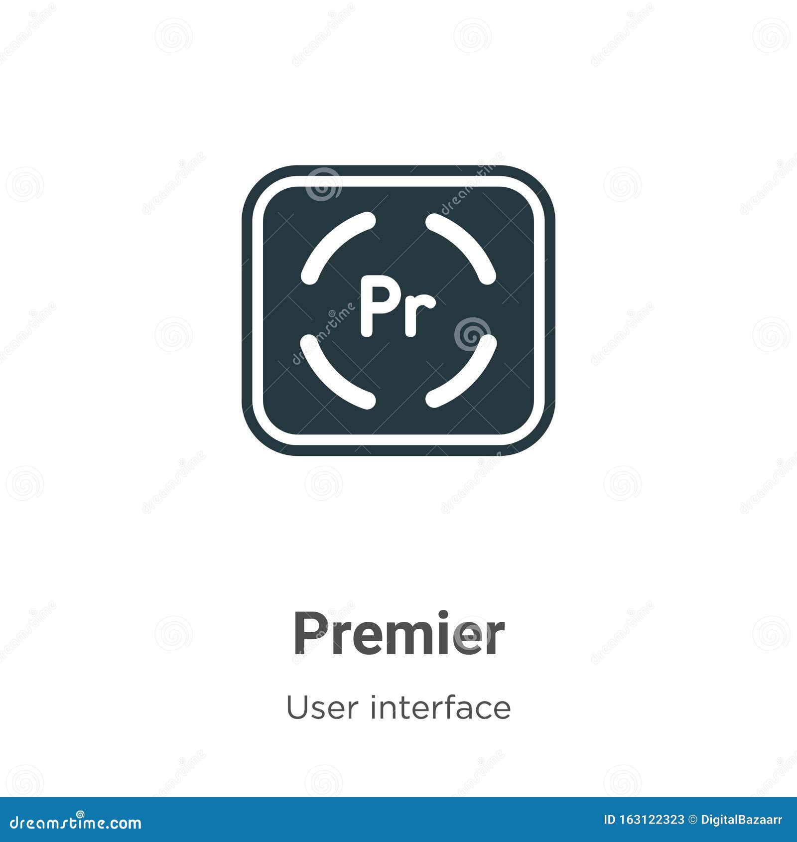 Premier Vector Icon on White Background. Flat Vector Premier Icon ...