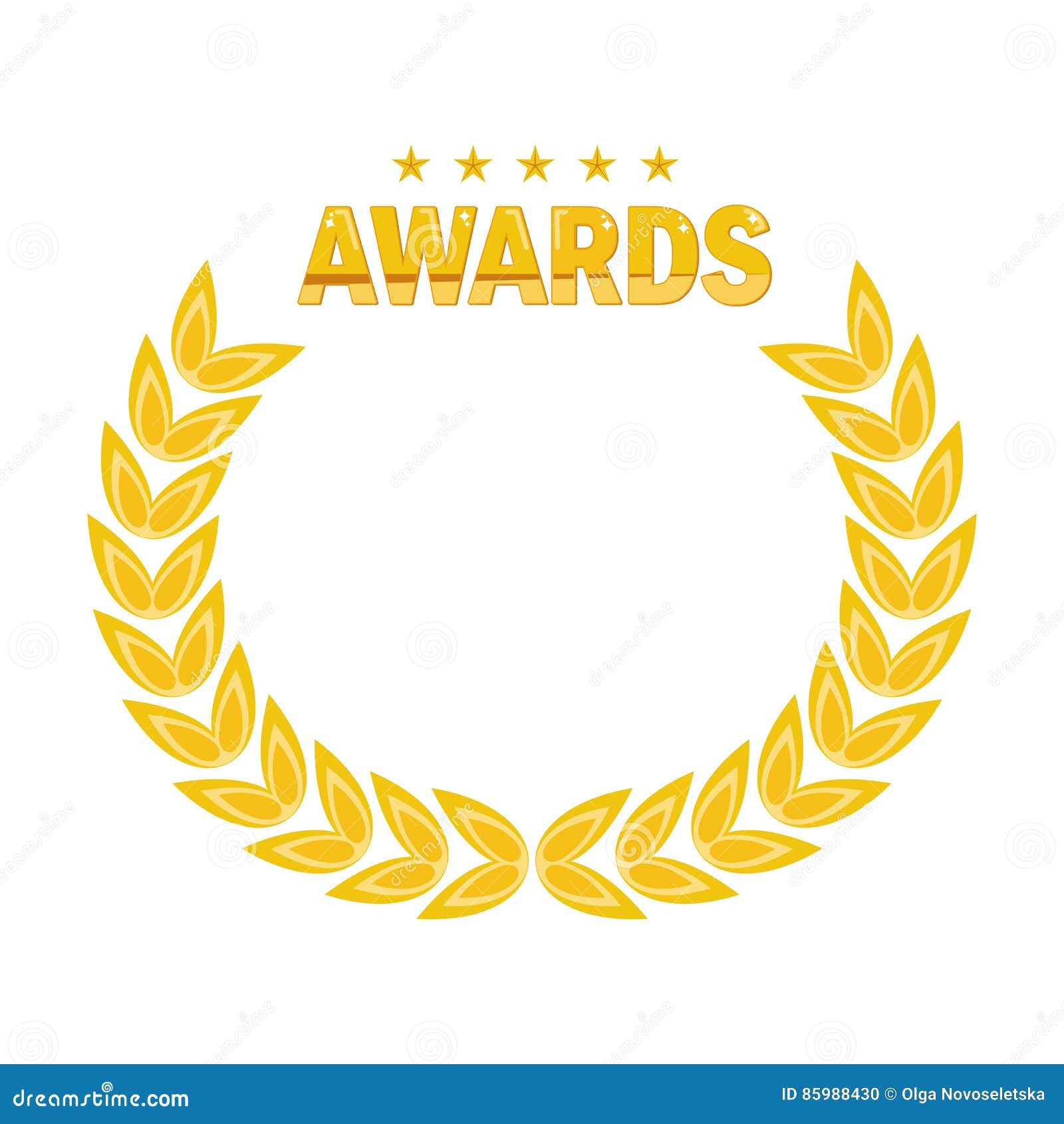 Premio Del Laureado Del Oro Ilustración del Vector - Ilustración de ...