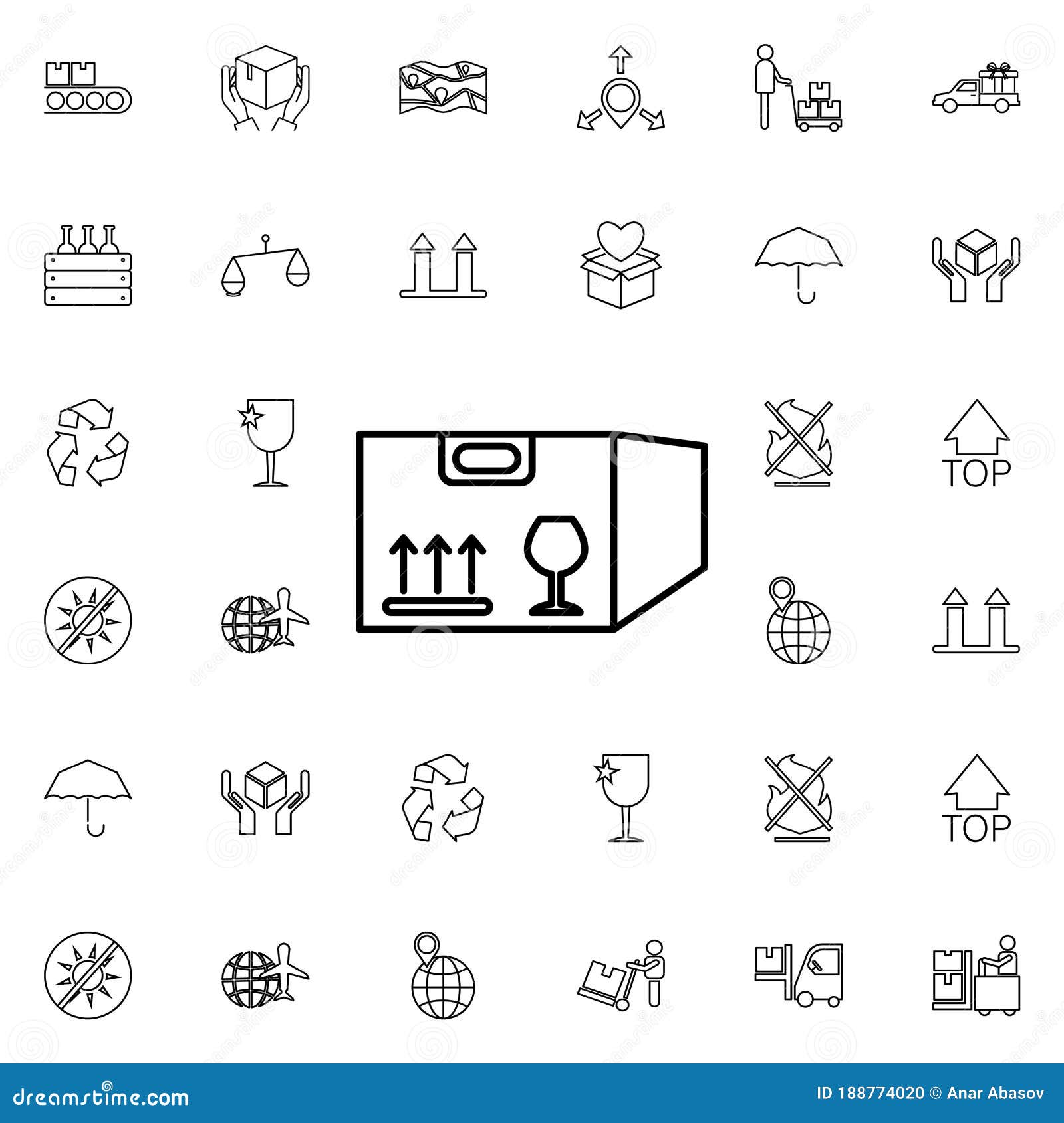 On Premise Icon Vector With Outline Style Isolated On White Background ...