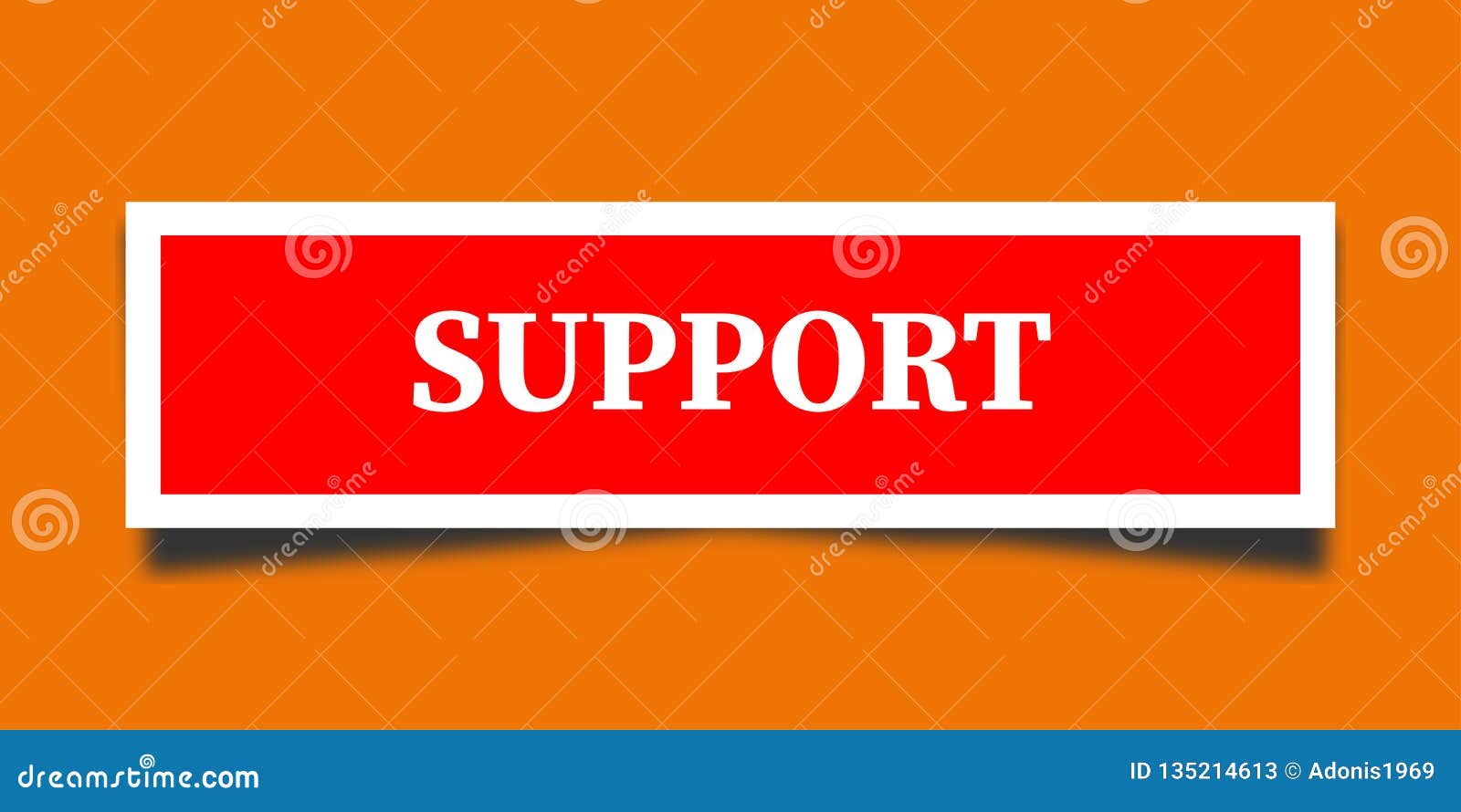 Support Banner Illustration Stock Illustration - Illustration of white ...