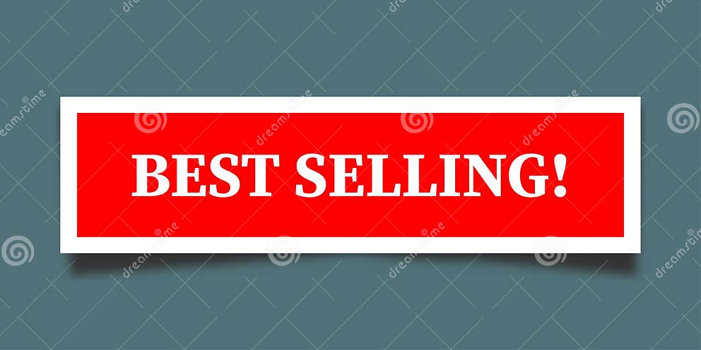 Best selling tag on blue stock illustration. Illustration of background ...