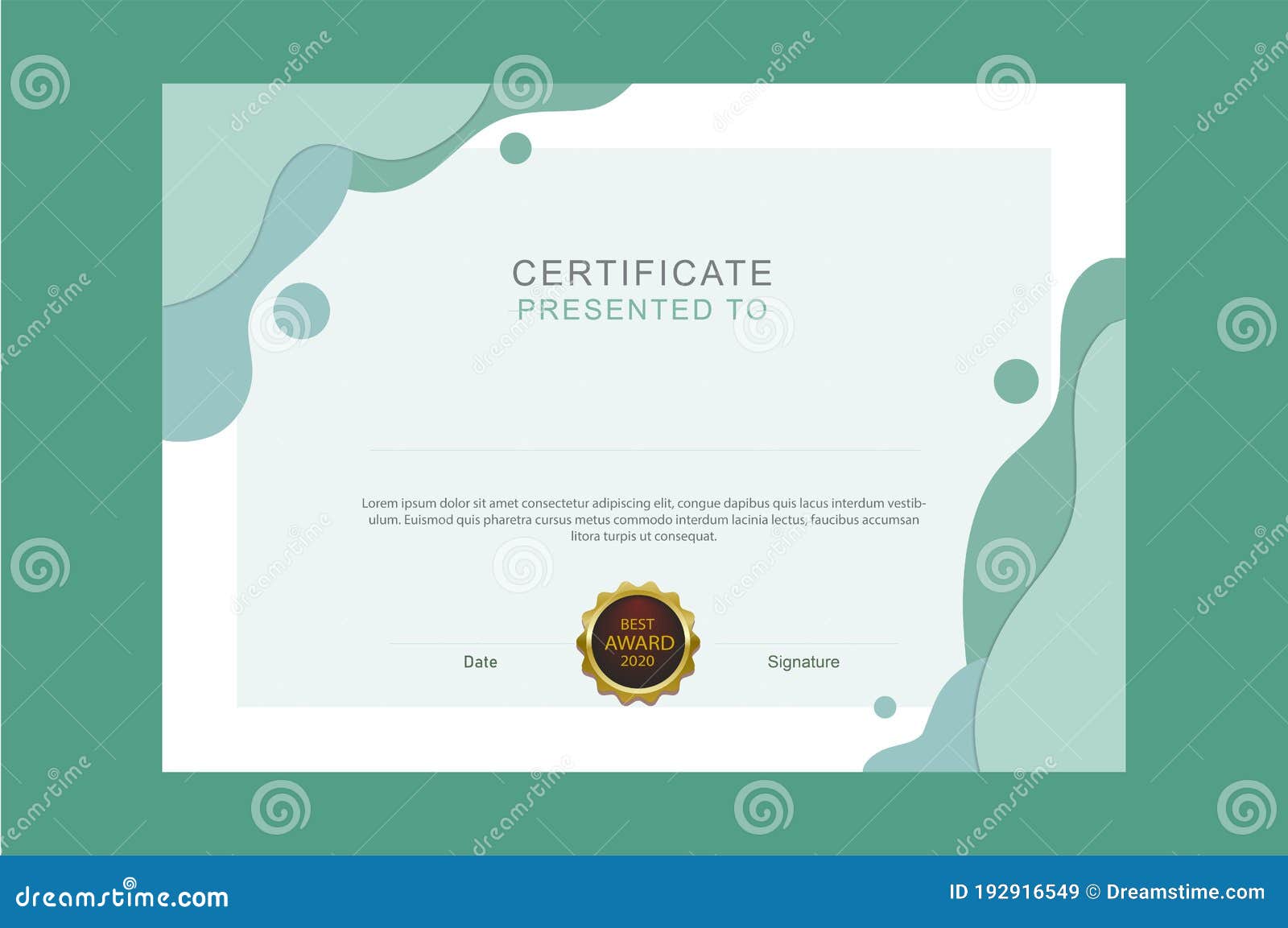 Premium Abstract Certificate Design Template for Multipurpose Stock ...