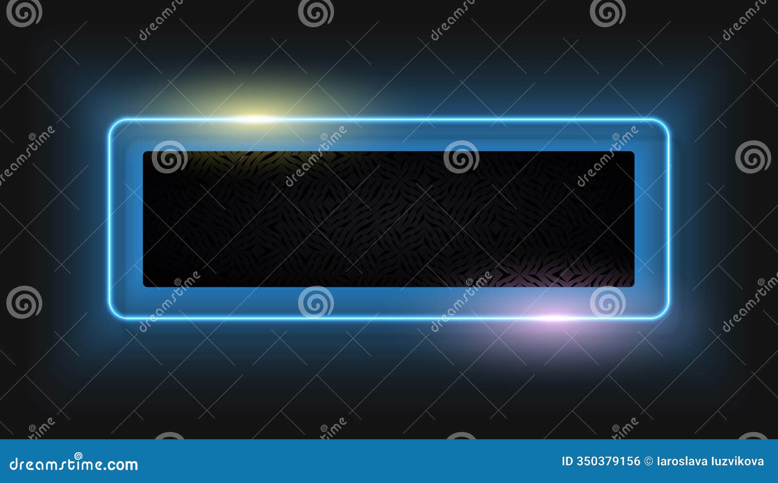 Premium Abstract Geometric Pattern Black Label with Blue Glow Neon Line ...