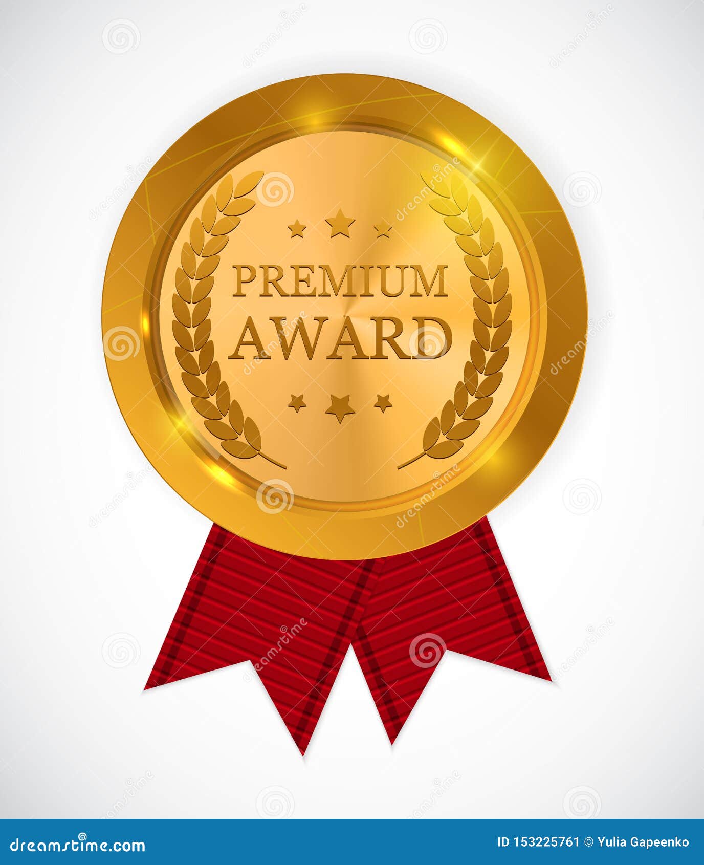 Premium Award Gold Medal. Vector Illustration Stock Vector ...