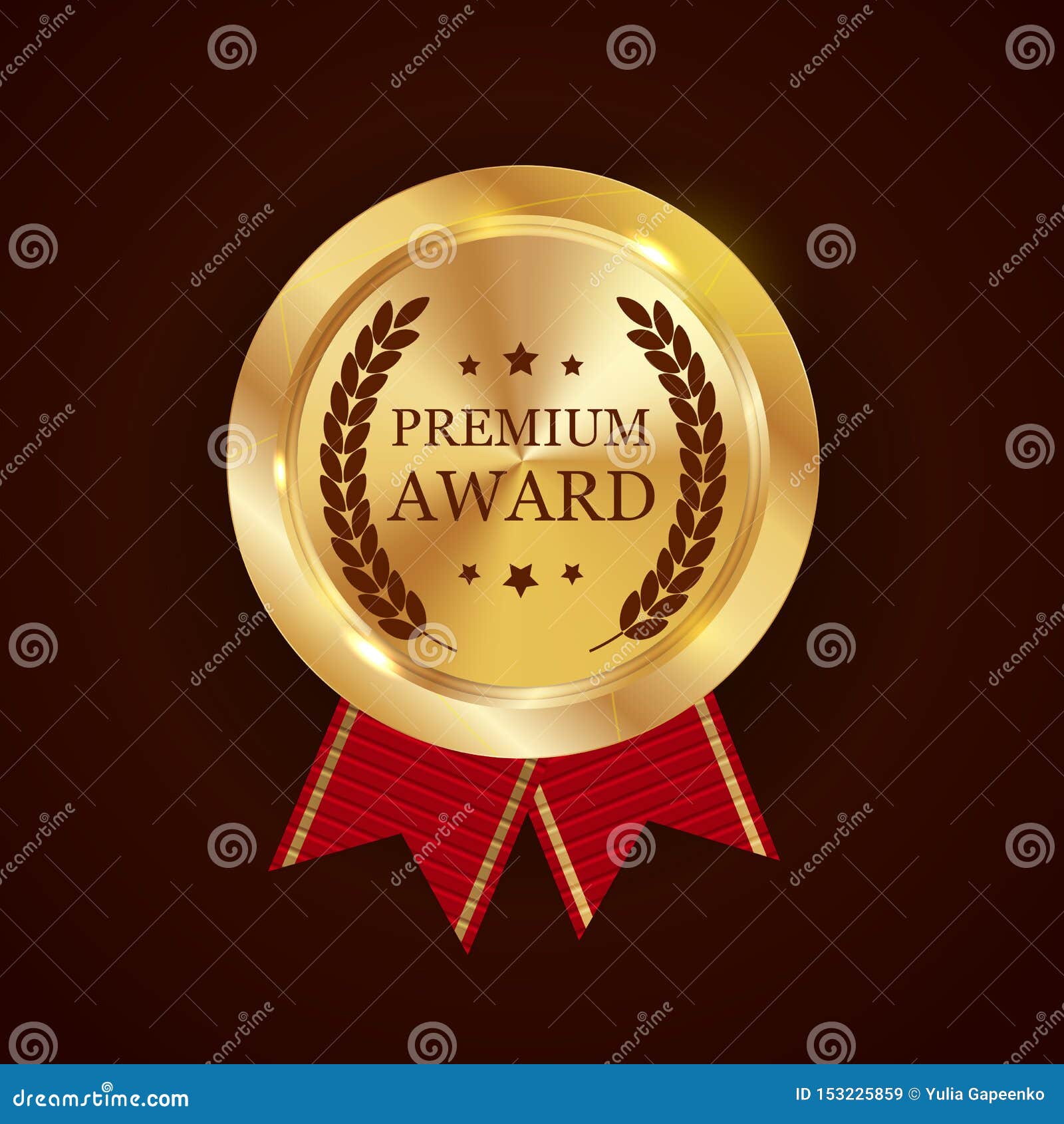 Premium Award Gold Medal. Vector Illustration Stock Vector ...