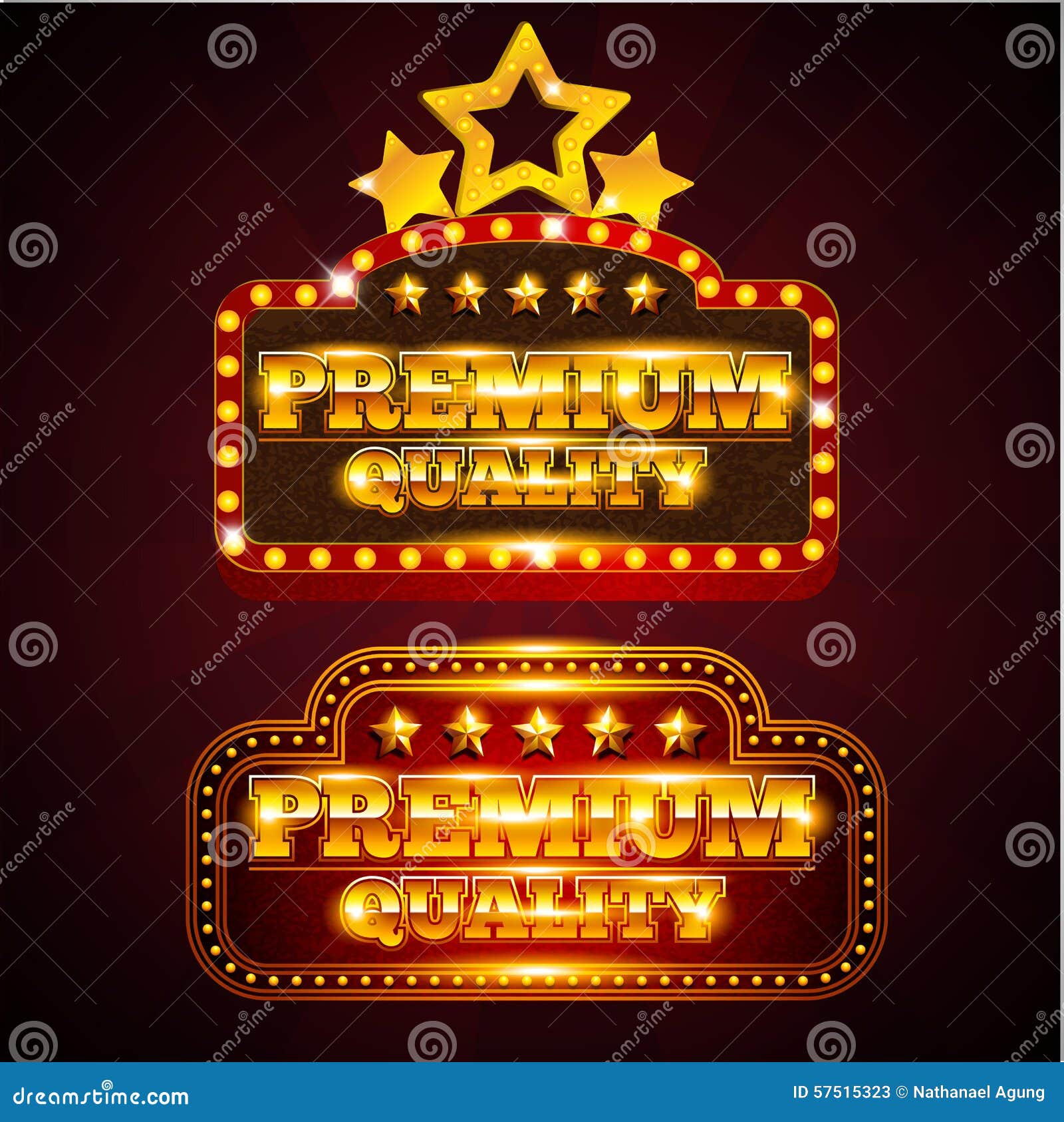 Premium badge and sign stock vector. Illustration of product - 57515323