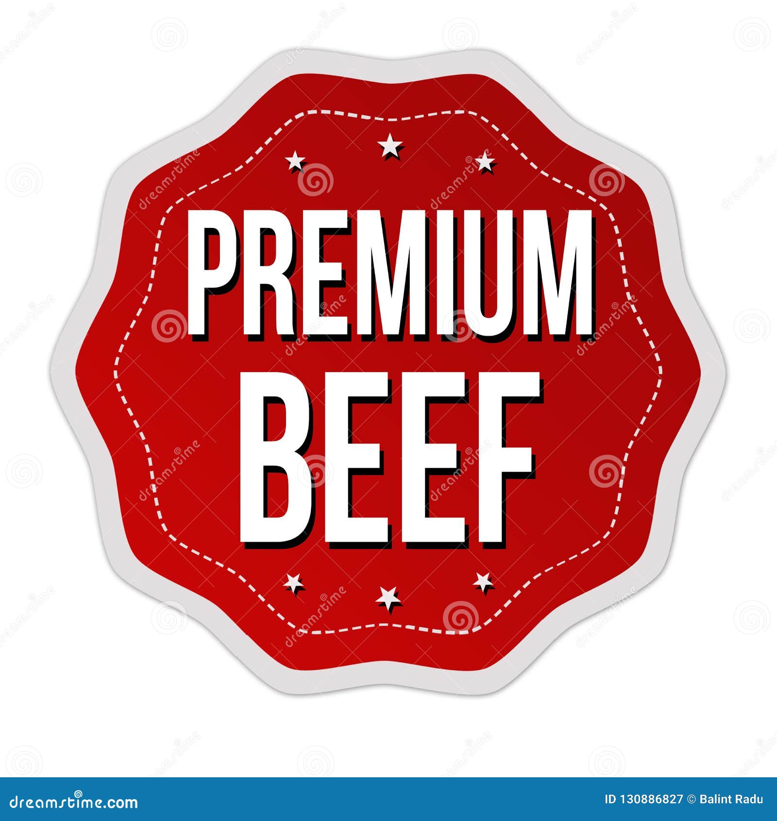 Premium Beef Label or Sticker Stock Vector - Illustration of market ...