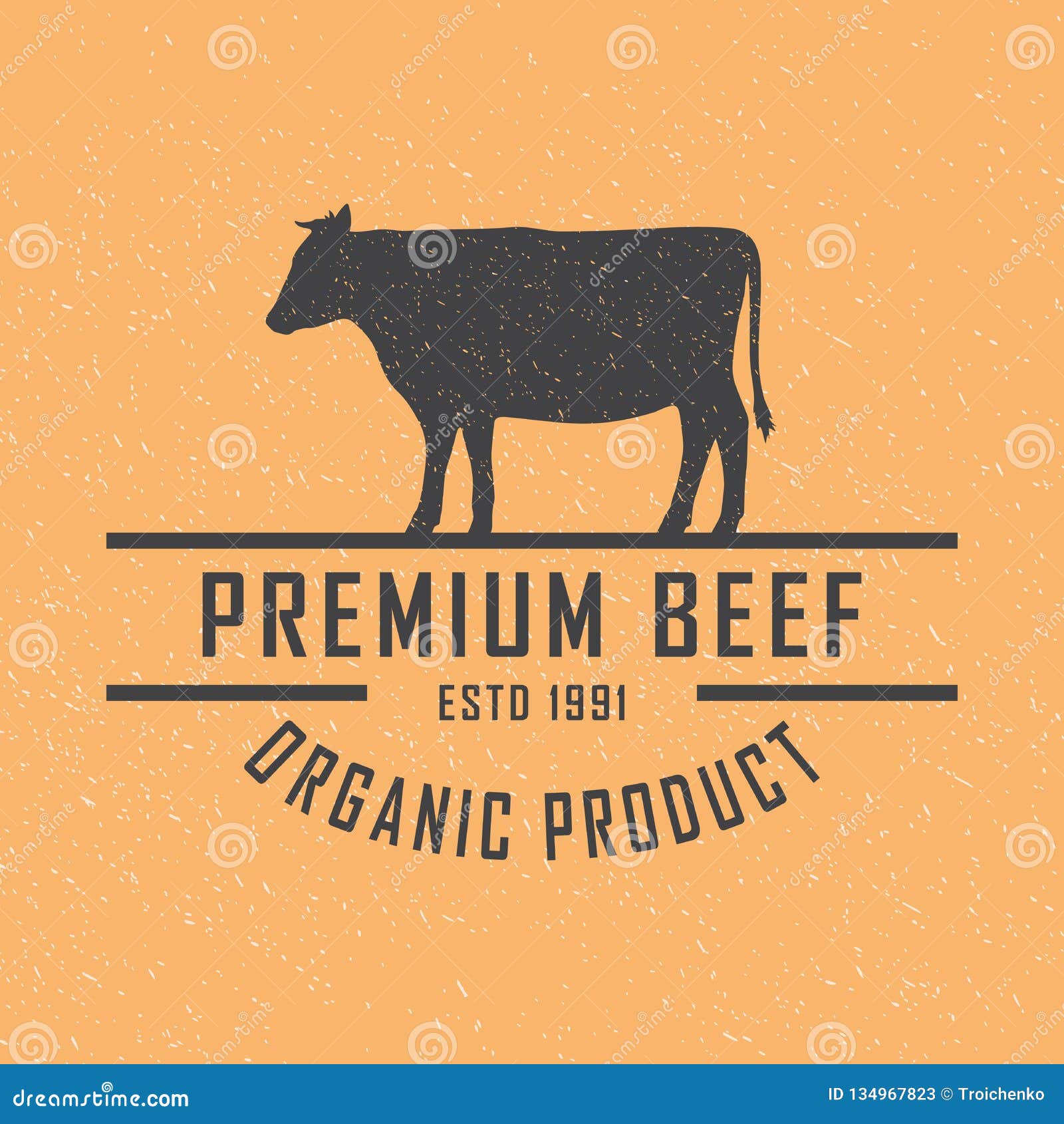 Premium Beef Logo. Labels, Badges and Design Elements. Retro Style ...