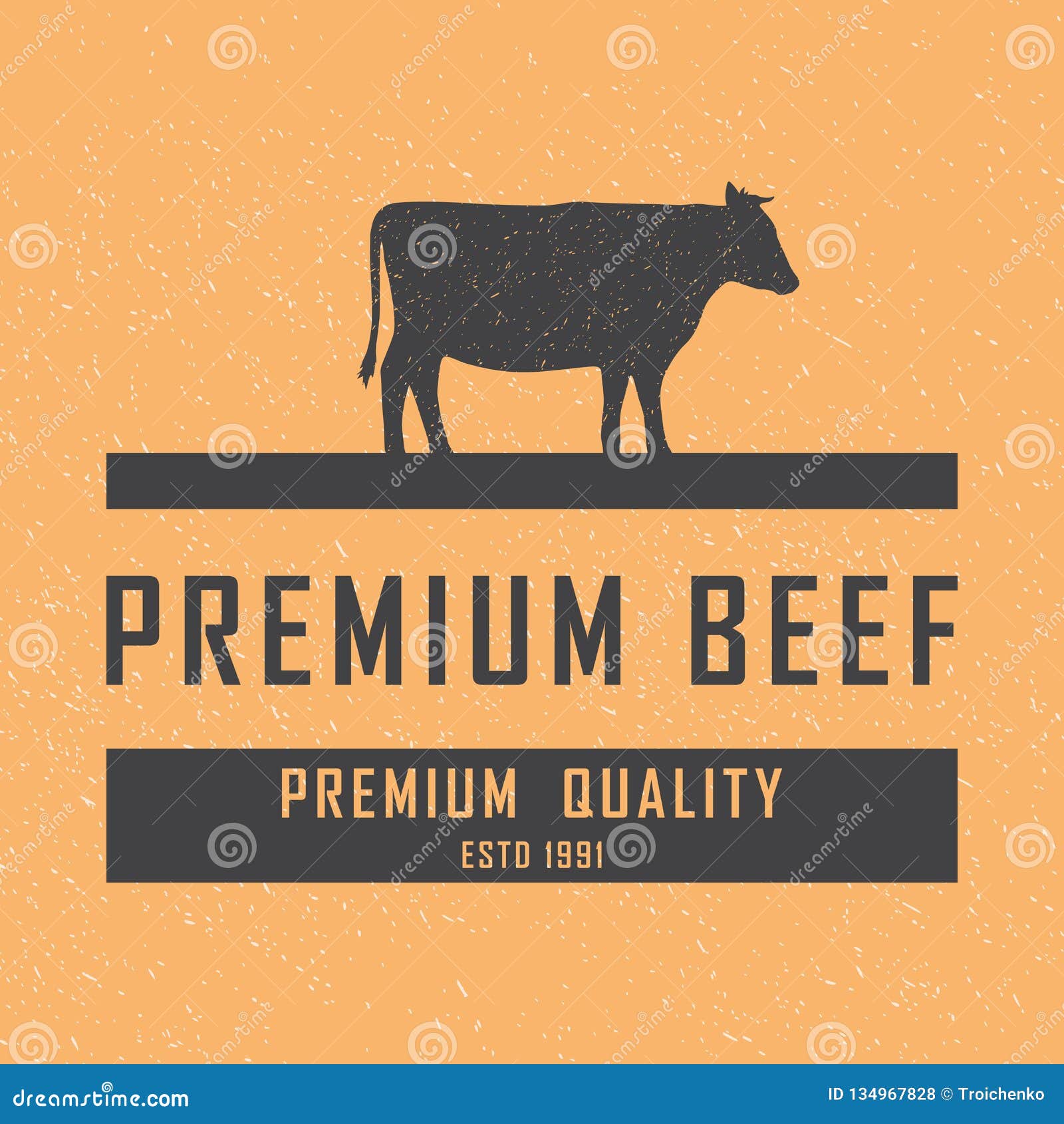 Premium Beef Logo. Labels, Badges and Design Elements. Retro Style ...
