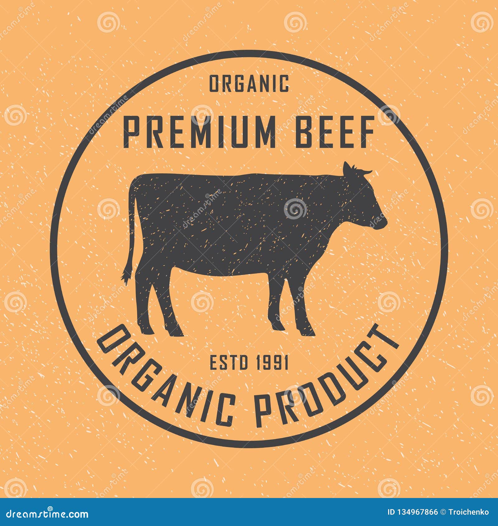 Premium Beef Logo. Labels, Badges and Design Elements. Retro Style ...