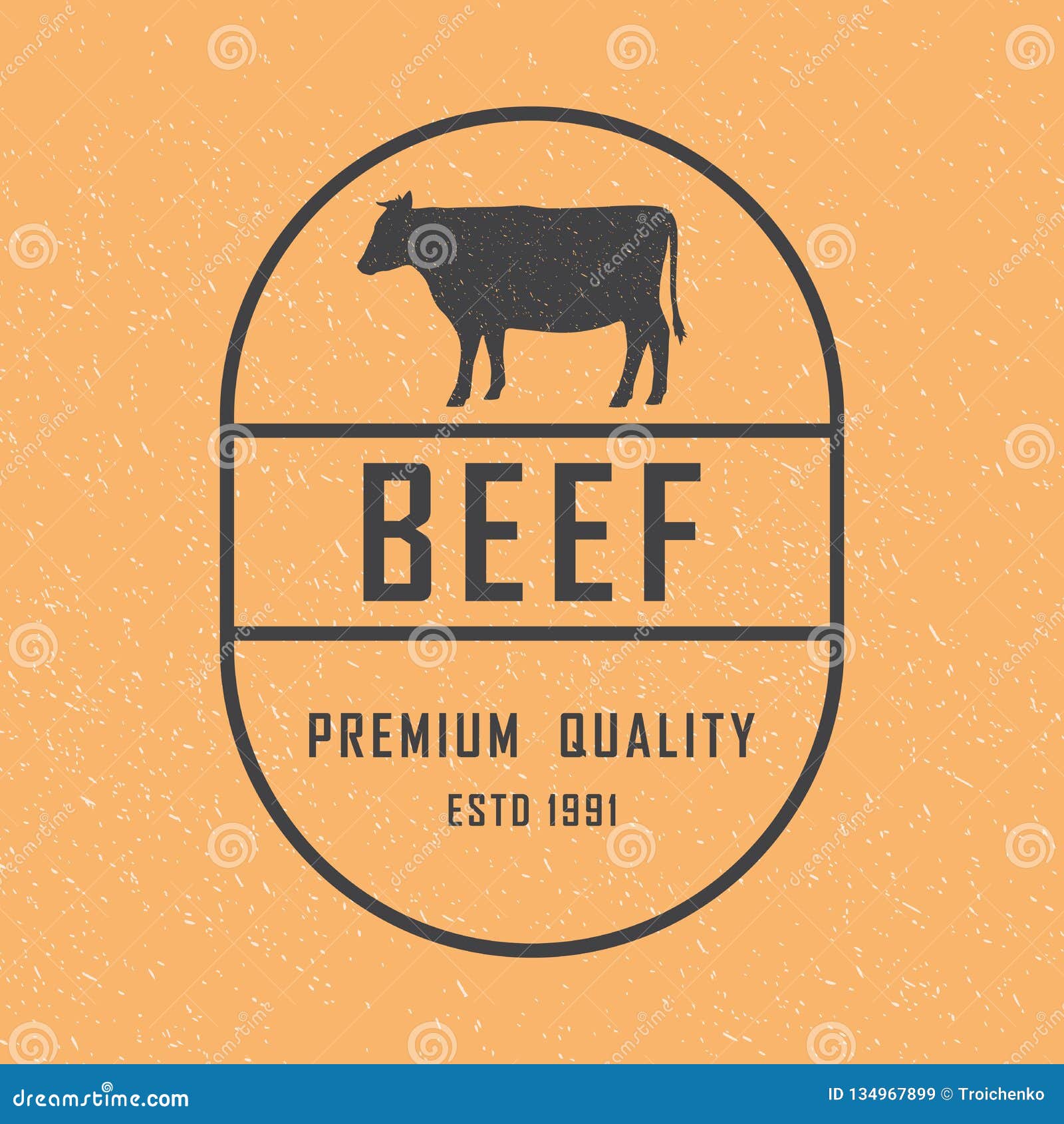 Premium Beef Logo. Labels, Badges and Design Elements. Retro Style ...