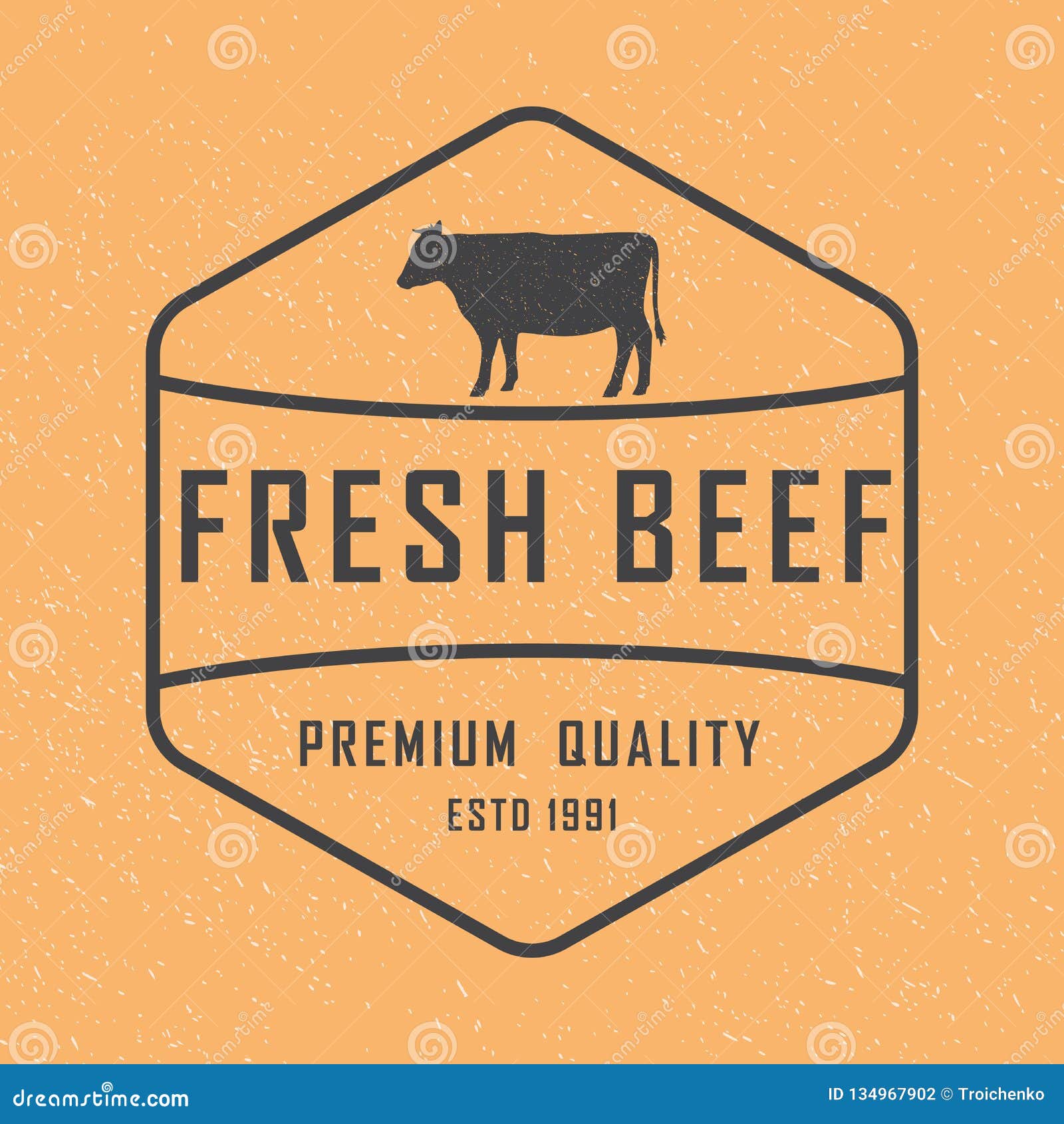 Premium Beef Logo. Labels, Badges and Design Elements. Retro Style ...