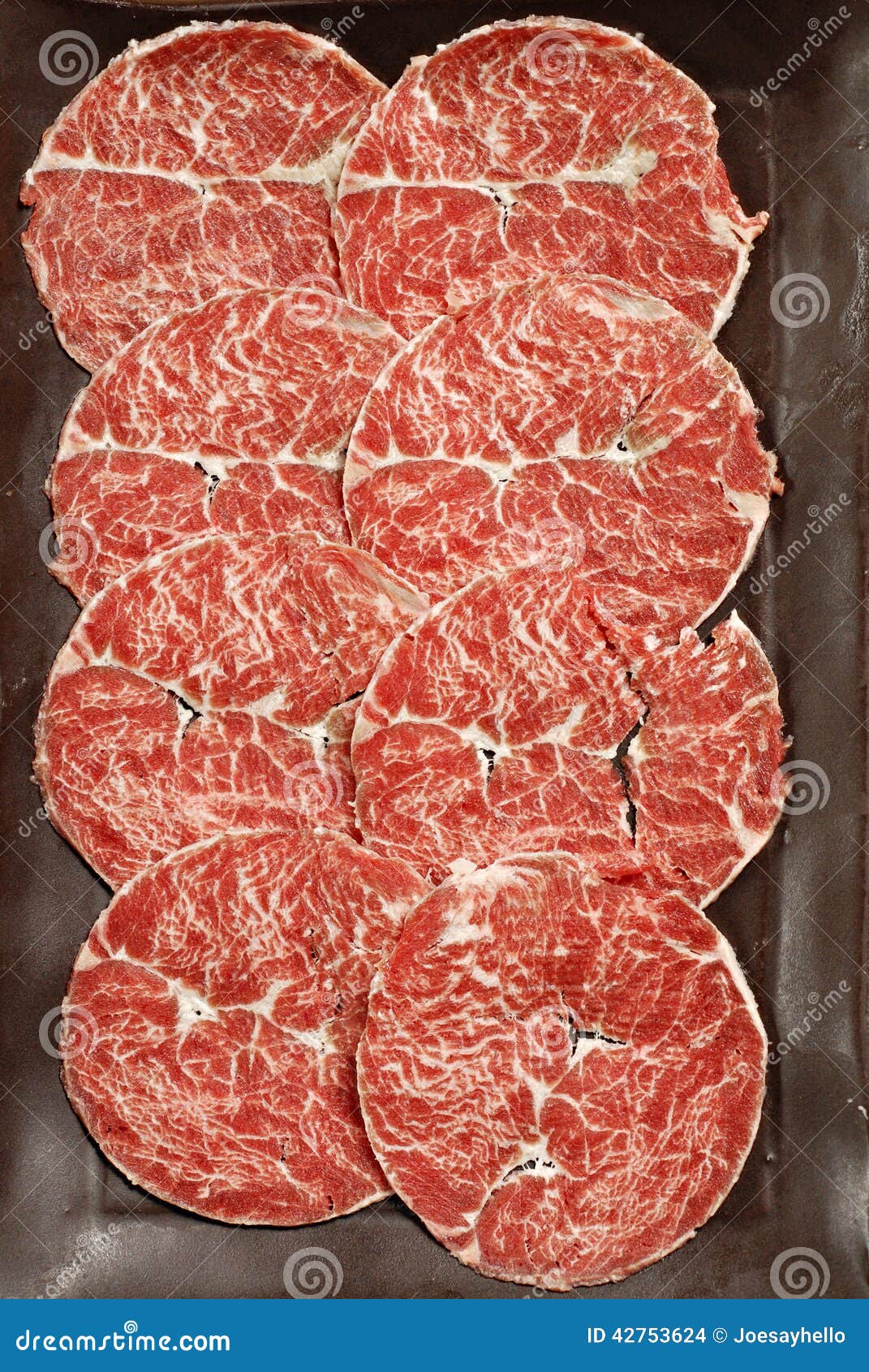 Premium beef sliced stock photo. Image of carefully, flavoring - 42753624