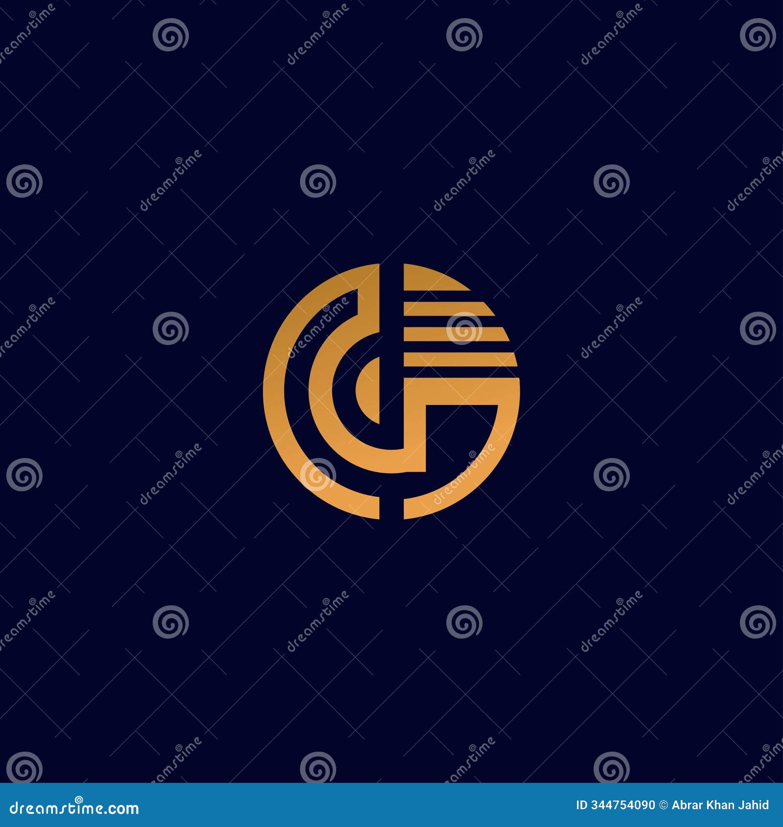 A Premium Circle Logo Design, A Half Circle Line Logo Design. Linear ...