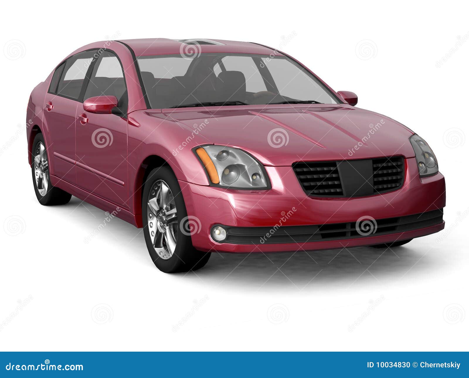 Premium Class Red Car Front View Stock Illustration - Illustration of ...